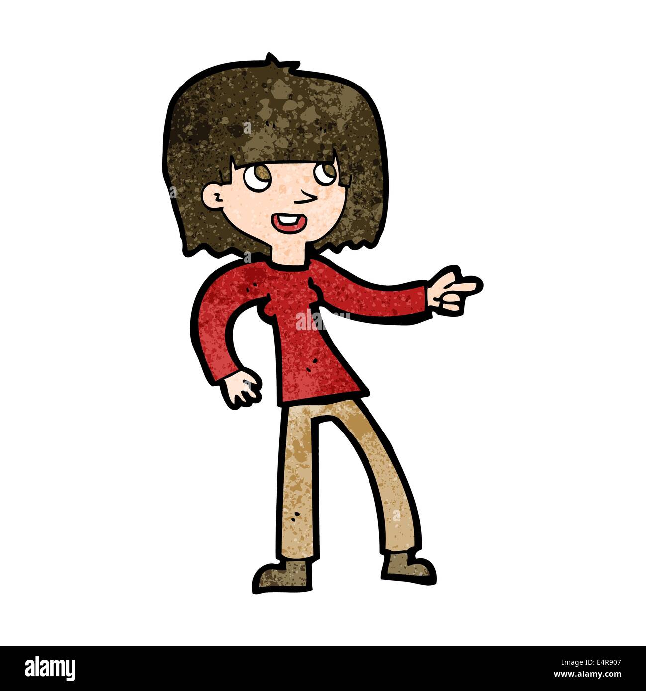 cartoon girl pointing Stock Vector Image & Art - Alamy