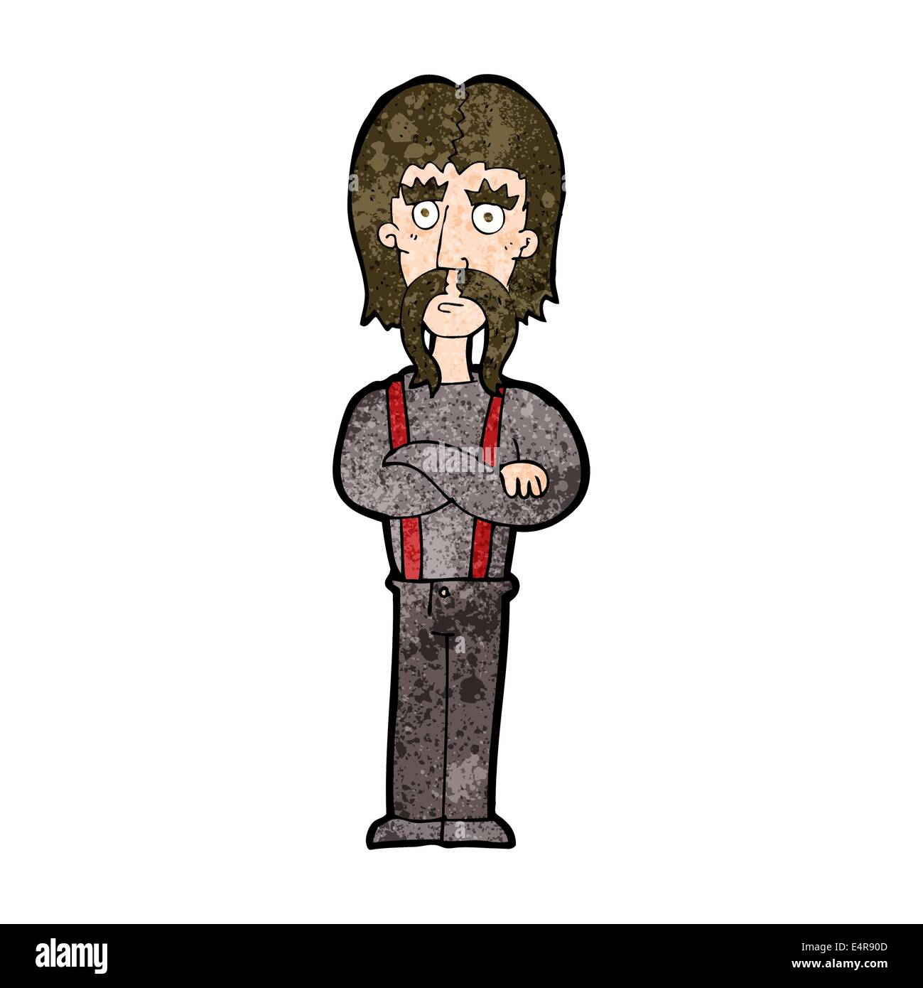 cartoon long mustache man with folded arms Stock Vector Image & Art - Alamy