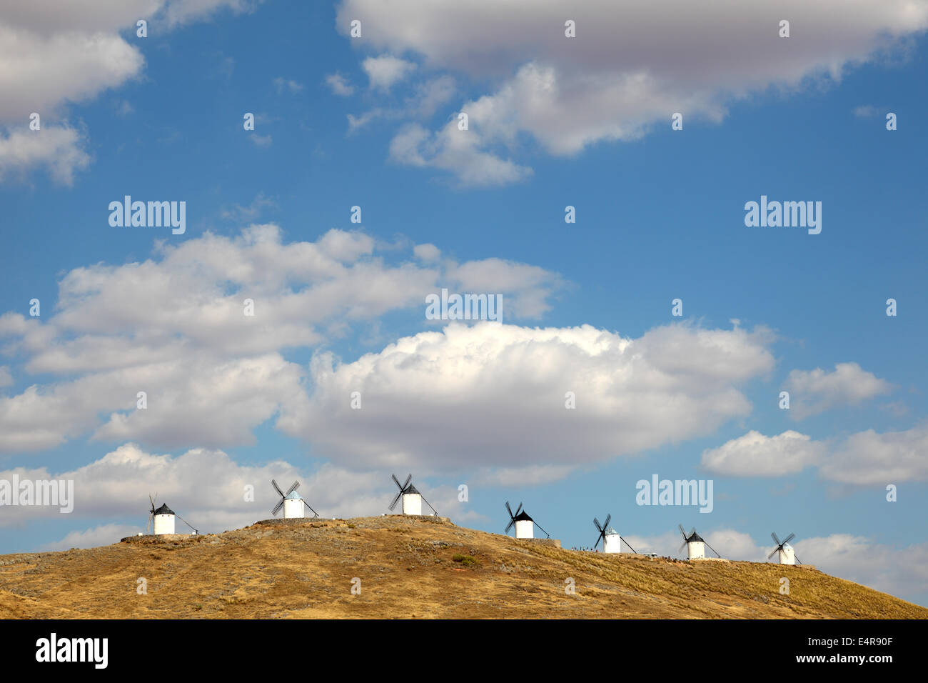 Traditional spanish windmills in Castilla-La Mancha, Spain Stock Photo ...
