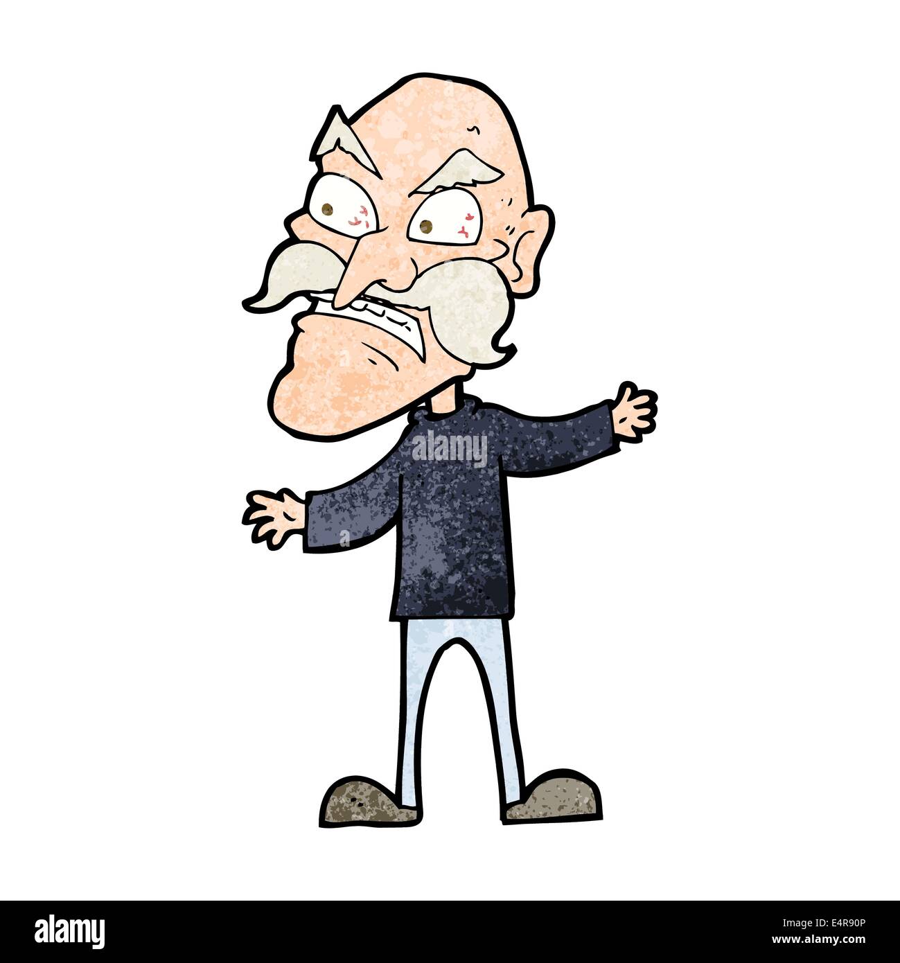 cartoon angry old man Stock Vector Image & Art - Alamy
