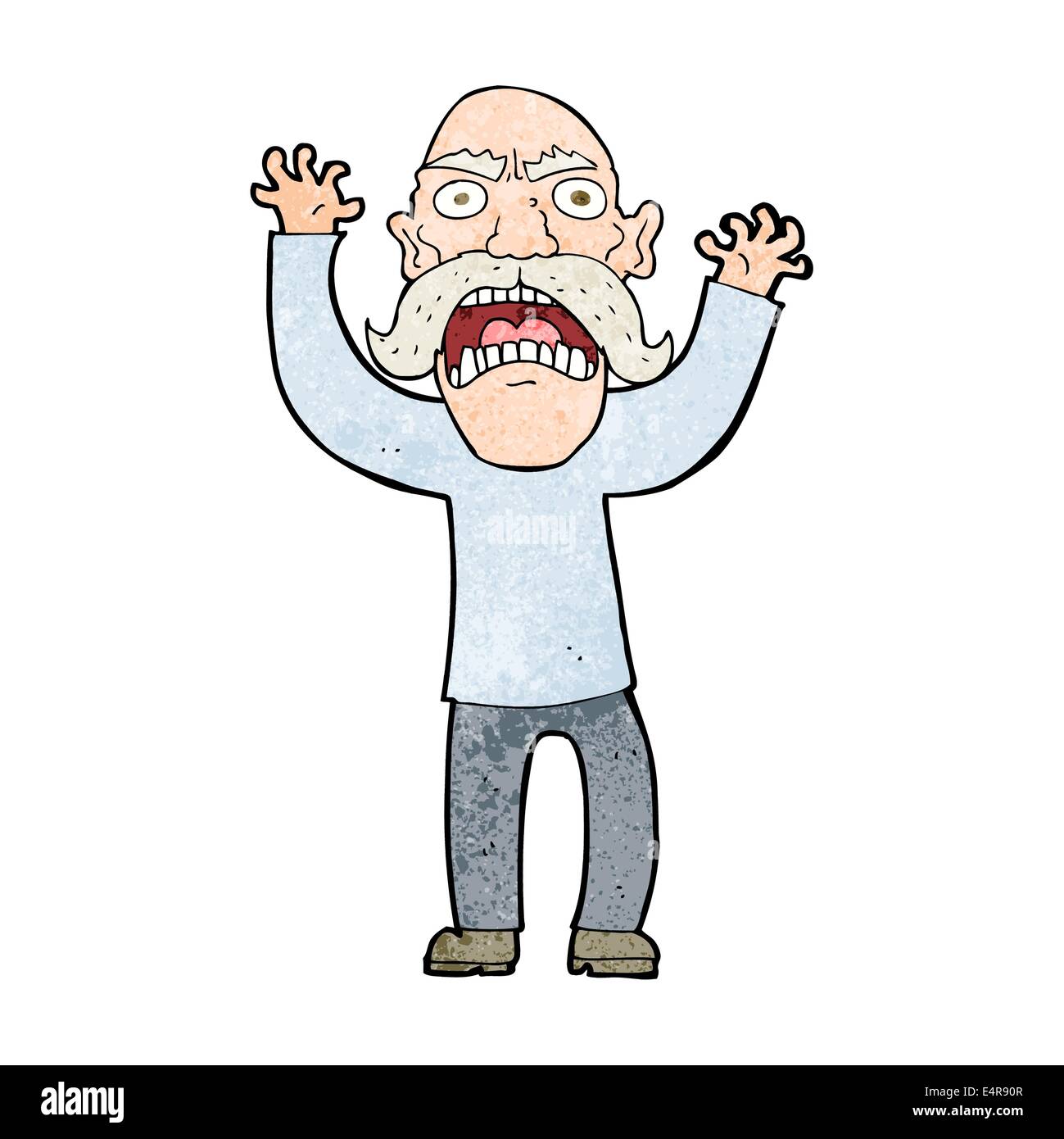 cartoon angry old man Stock Vector Image & Art - Alamy