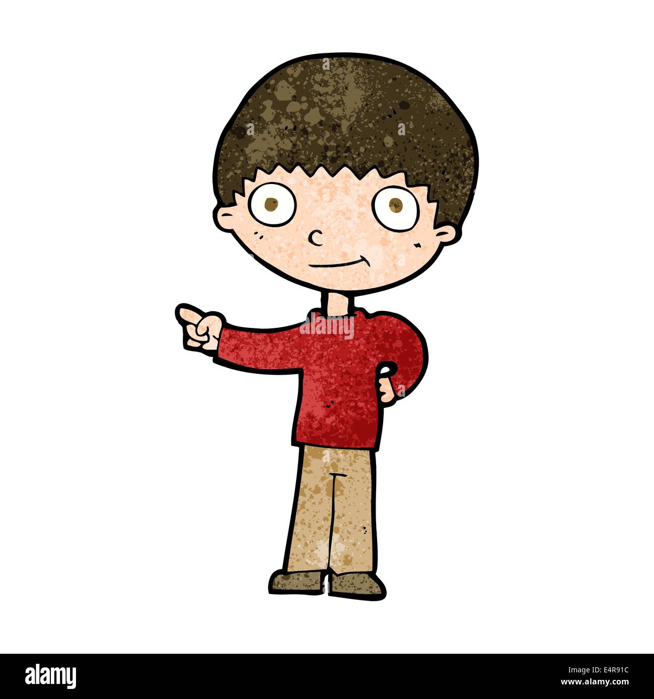 cartoon happy boy pointing Stock Vector Image & Art - Alamy