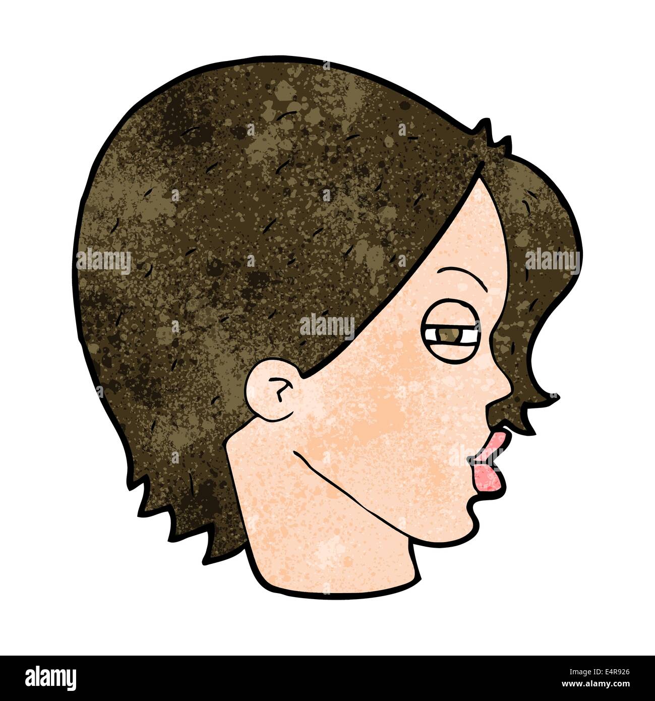 cartoon female face with narrowed eyes Stock Vector Image & Art - Alamy