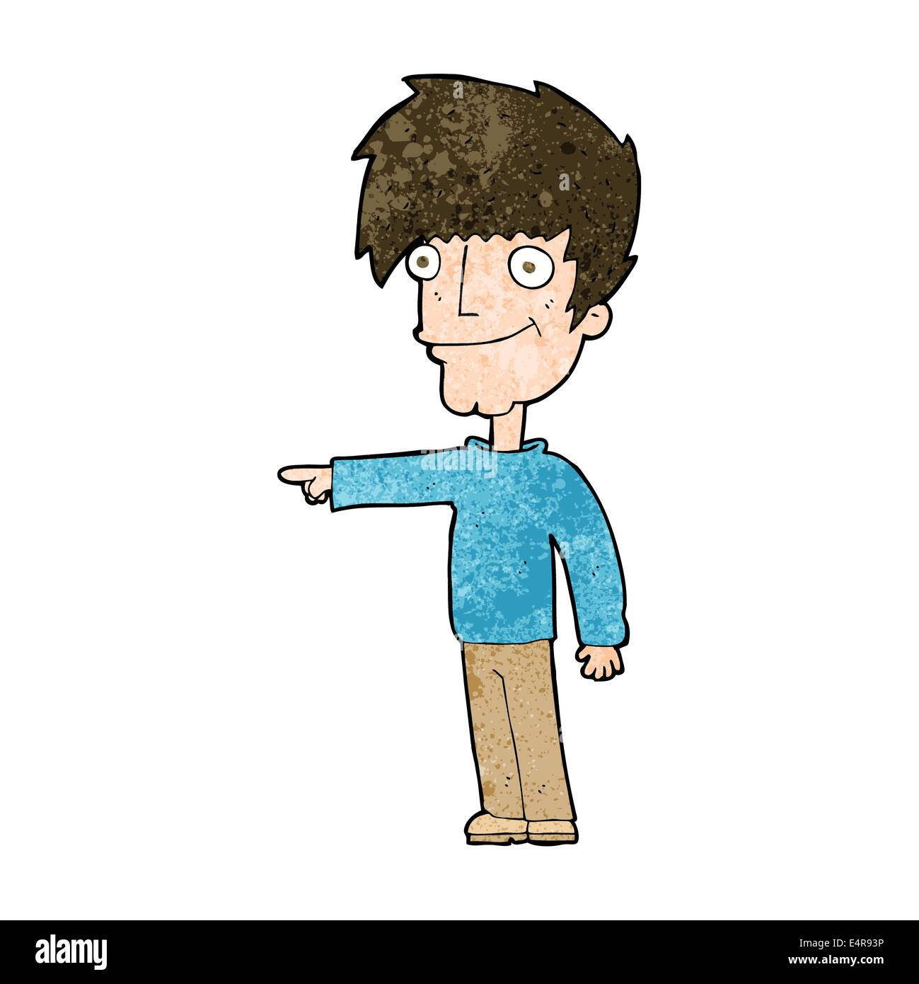 cartoon happy man pointing Stock Vector Image & Art - Alamy