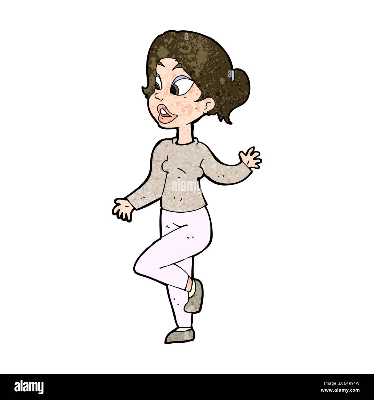 cartoon friendly woman waving Stock Vector Image & Art - Alamy