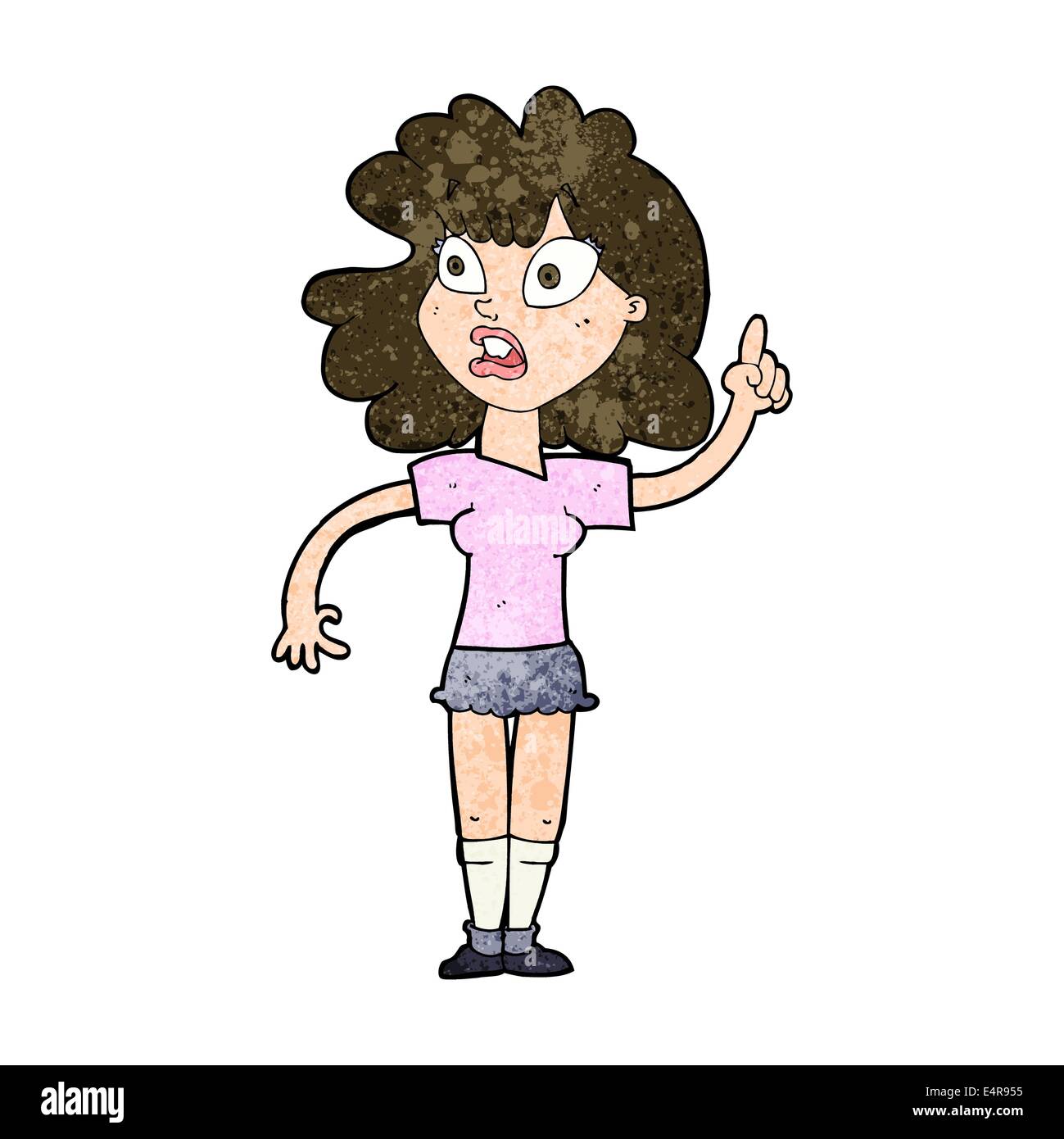 cartoon woman making point Stock Vector Image & Art - Alamy
