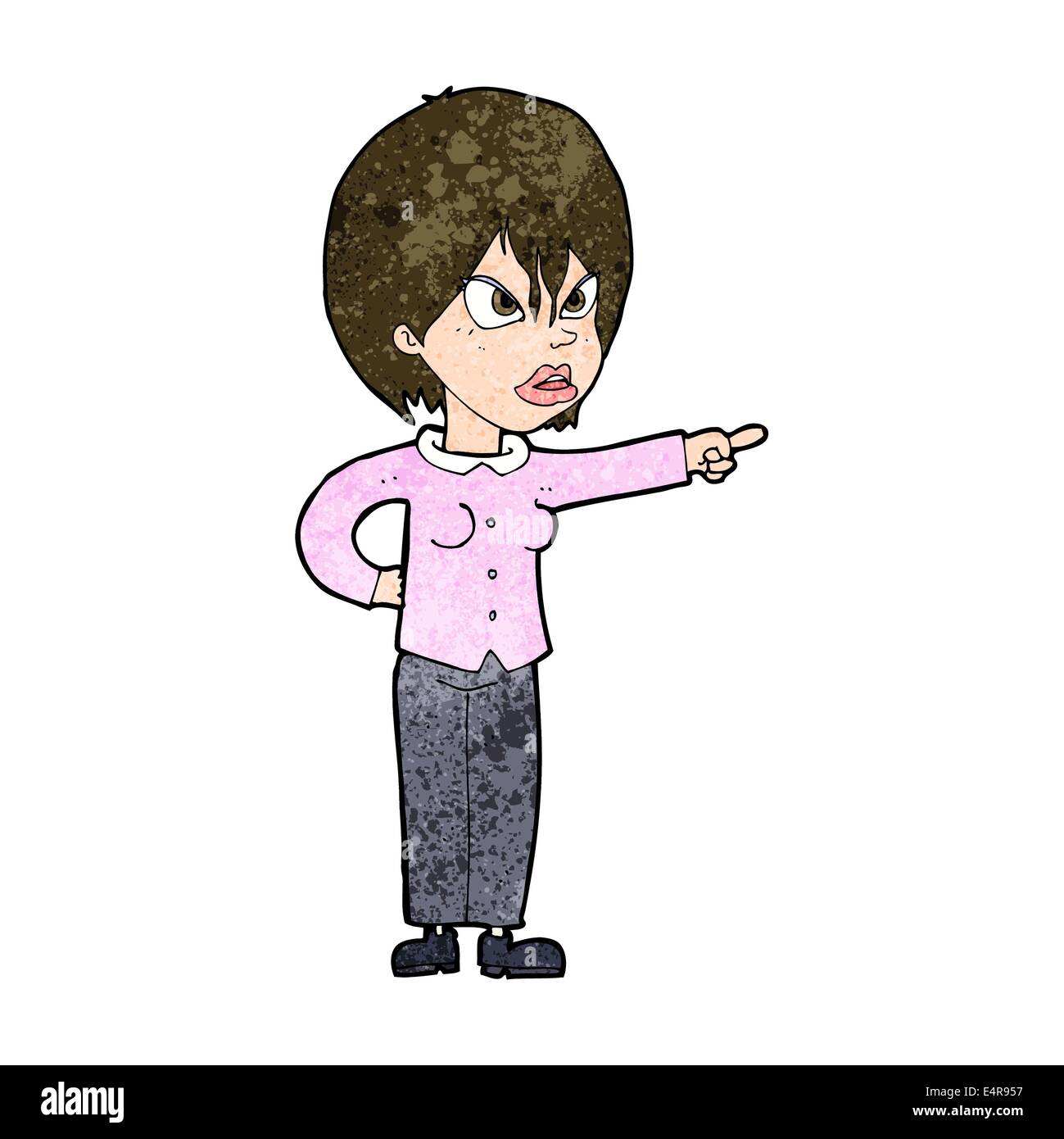 cartoon woman accusing Stock Vector Image & Art - Alamy