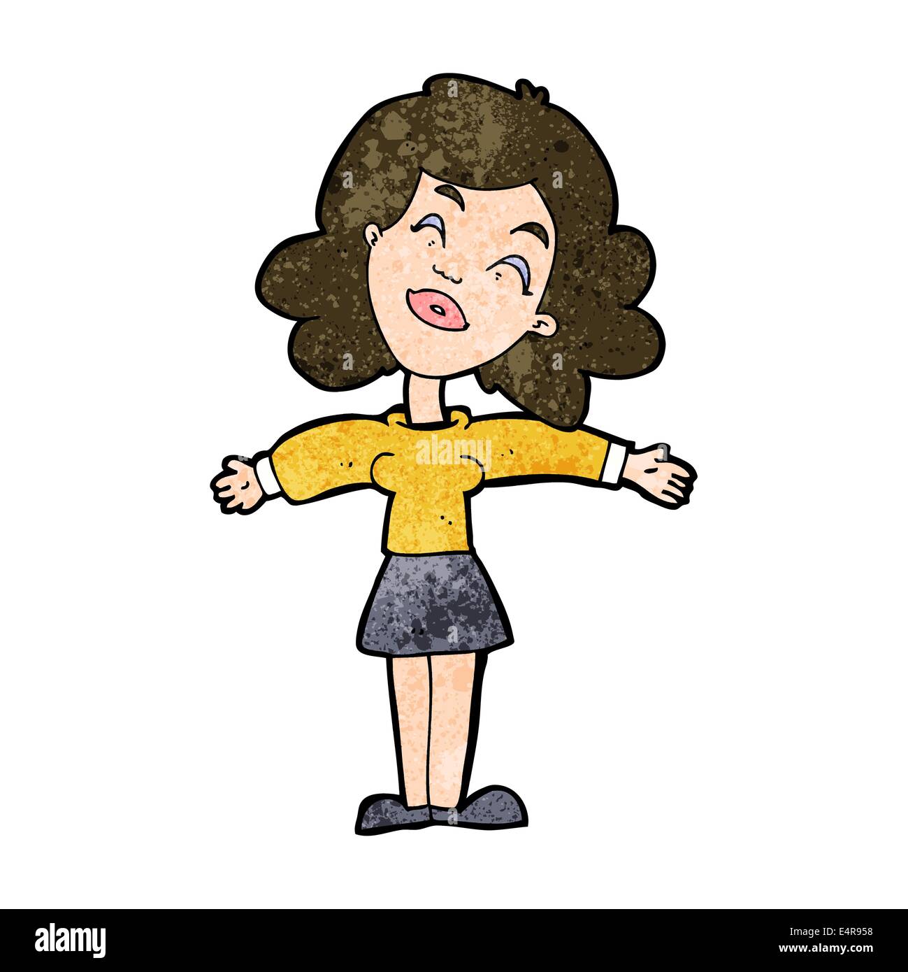 cartoon woman with open arms Stock Vector Image & Art - Alamy