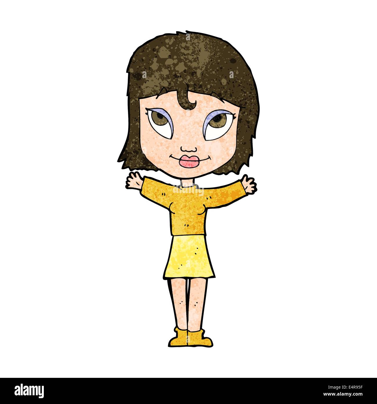 cartoon woman with open arms Stock Vector Image & Art - Alamy