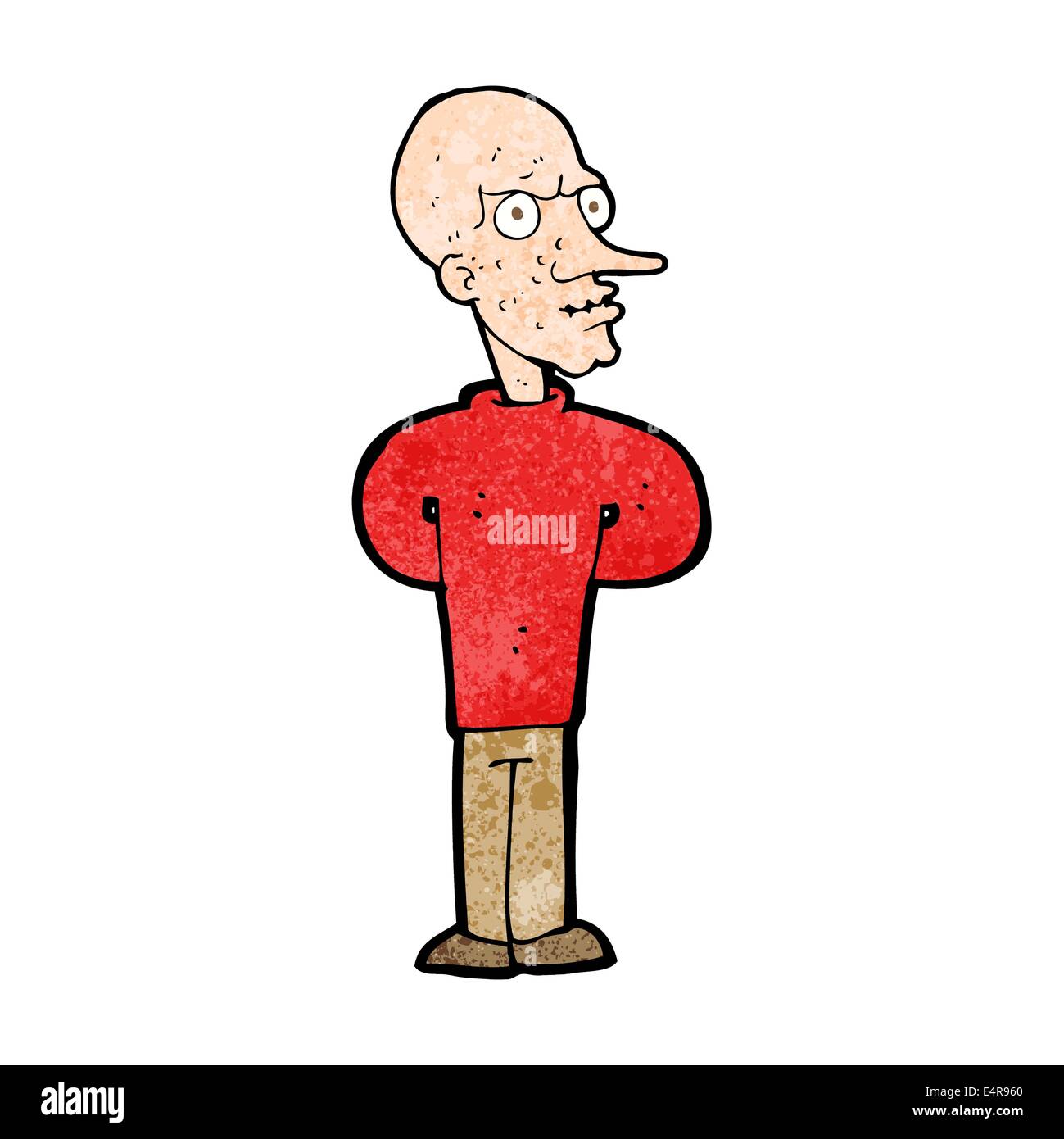 cartoon evil bald man Stock Vector Image & Art - Alamy