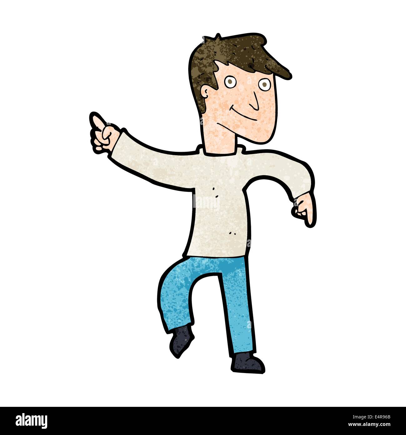 cartoon happy man pointing Stock Vector Image & Art - Alamy