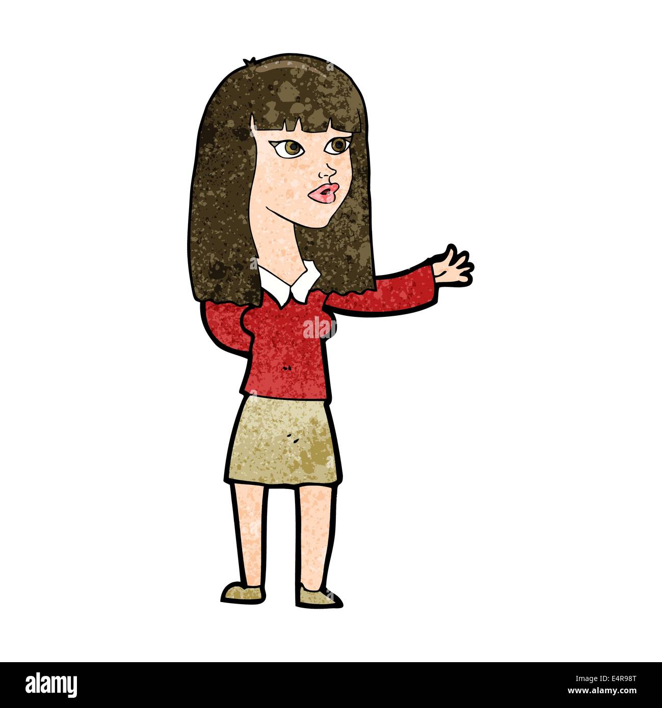 cartoon woman gesturing to show something Stock Vector Image & Art - Alamy