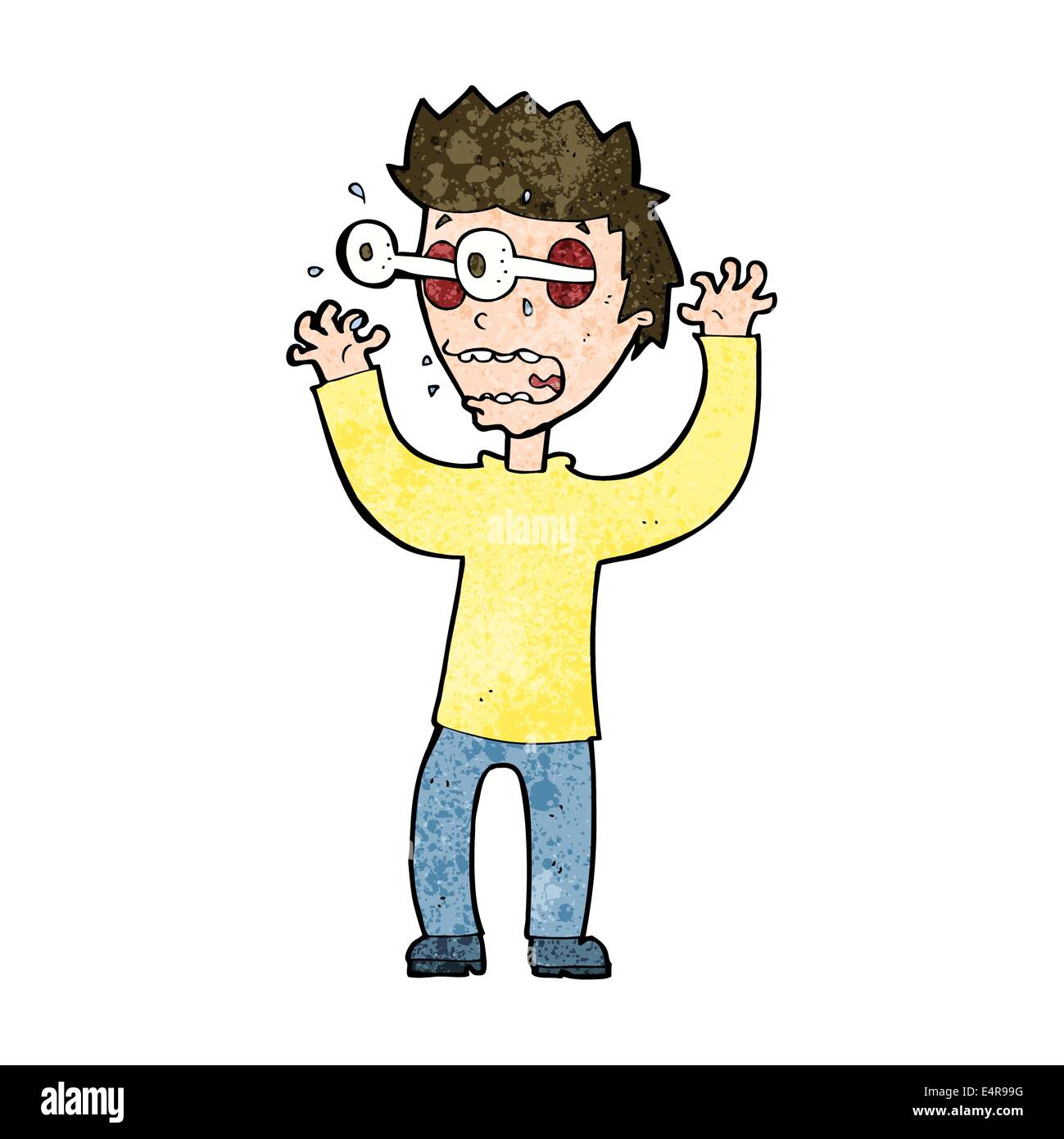 cartoon terrified man Stock Vector Image & Art - Alamy