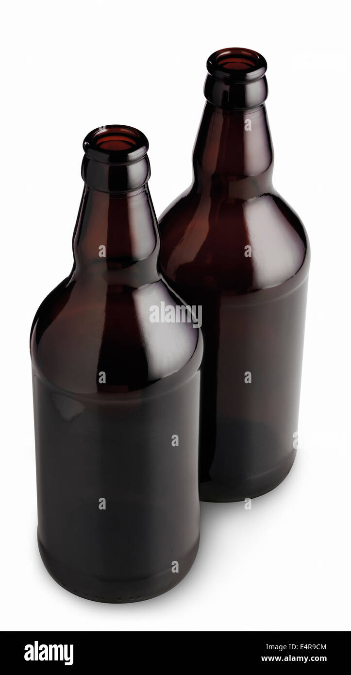 Two open beer bottles Stock Photo - Alamy