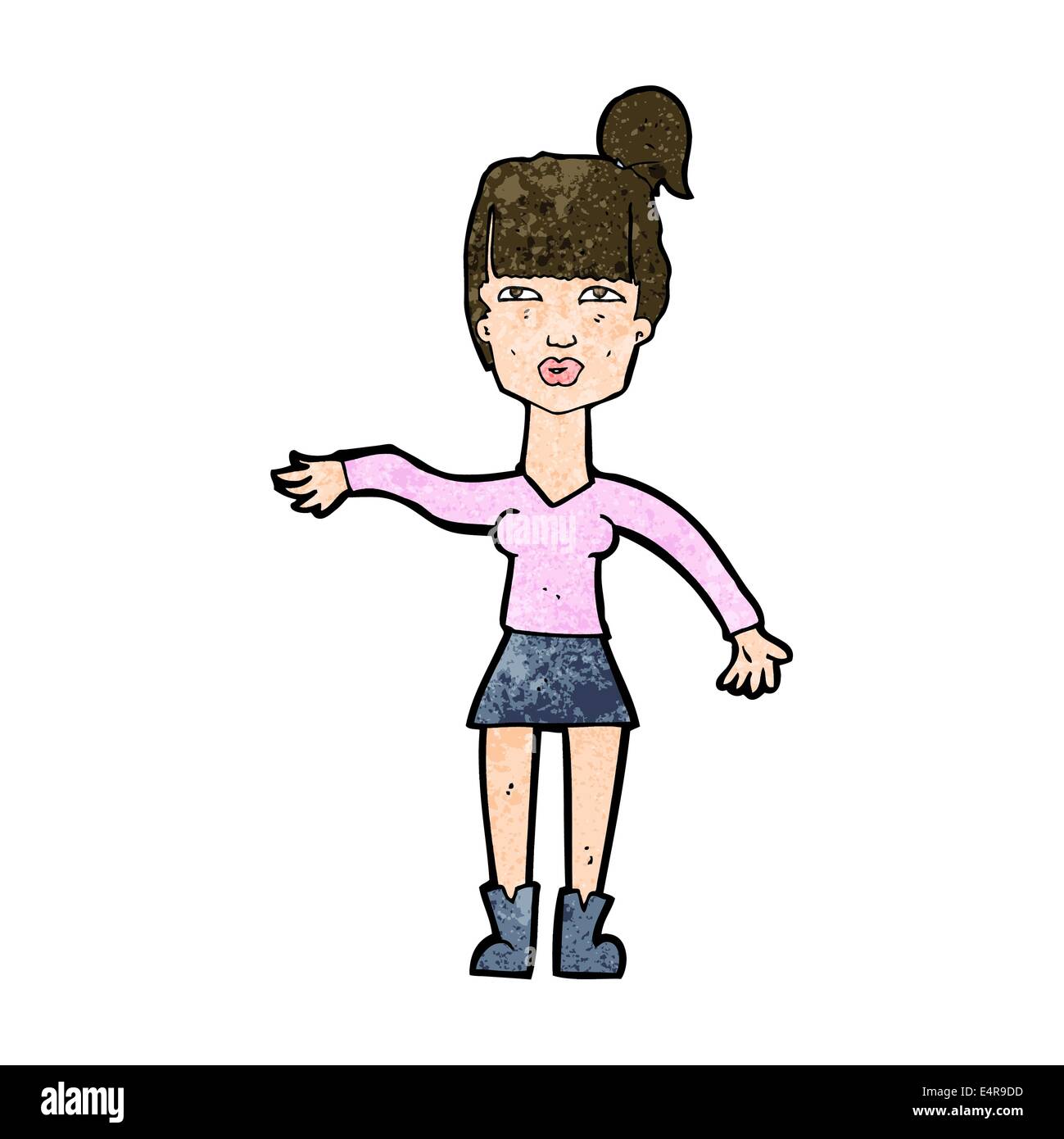 cartoon woman making dismissive gesture Stock Vector Image & Art - Alamy