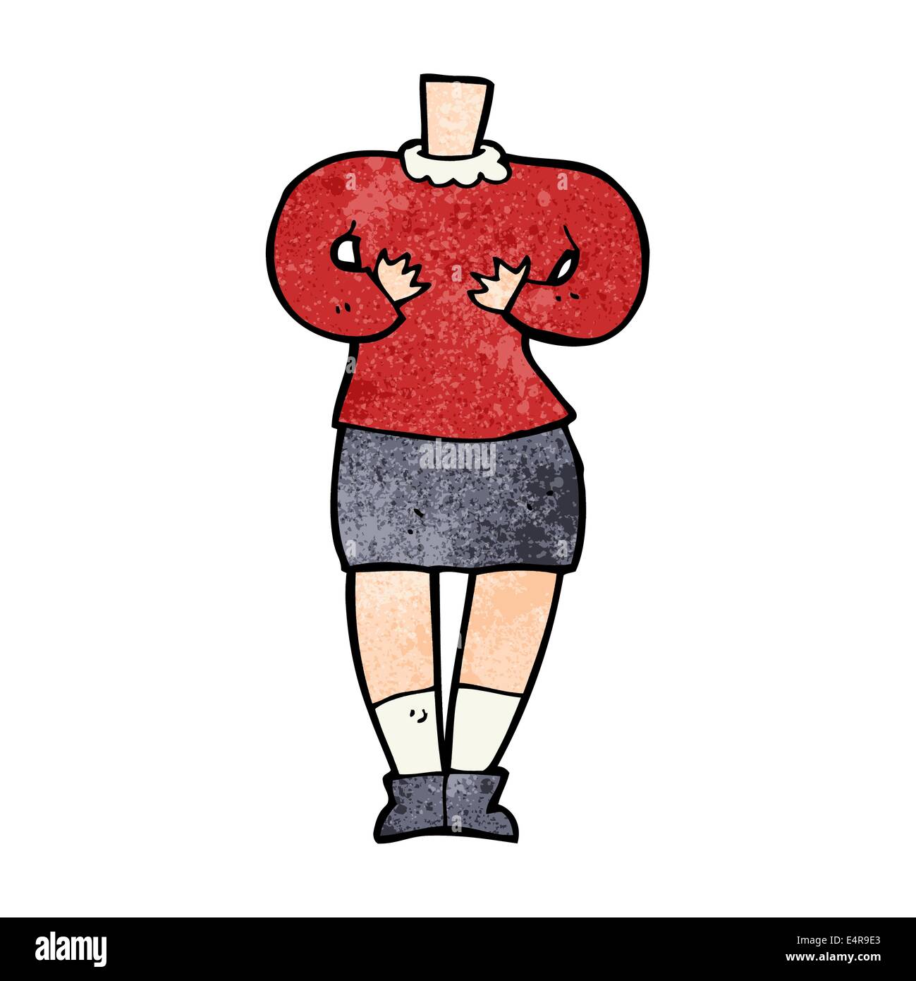cartoon female body (add photos or mix and match cartoons Stock Vector ...