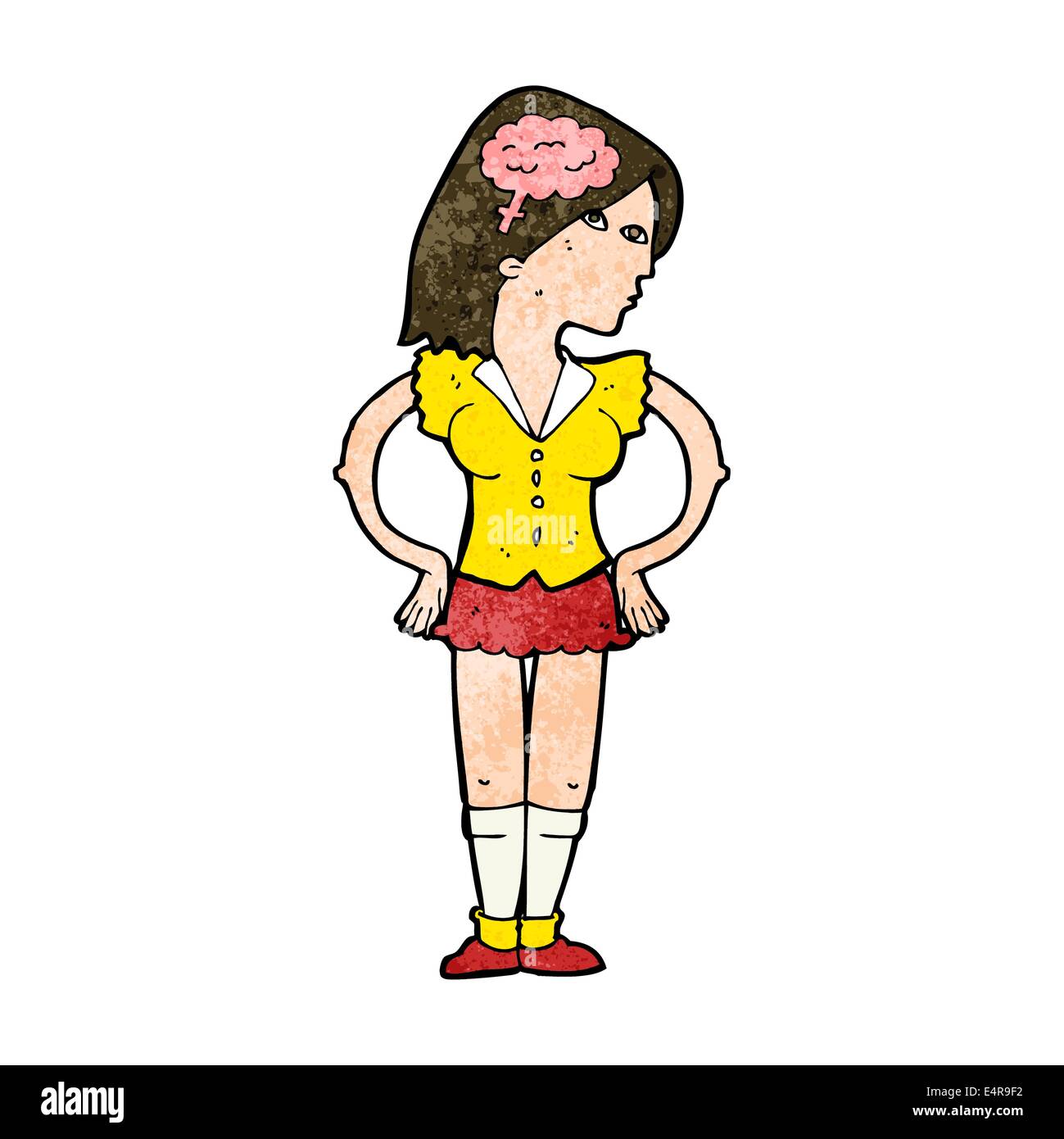 cartoon intelligent woman Stock Vector Image & Art - Alamy