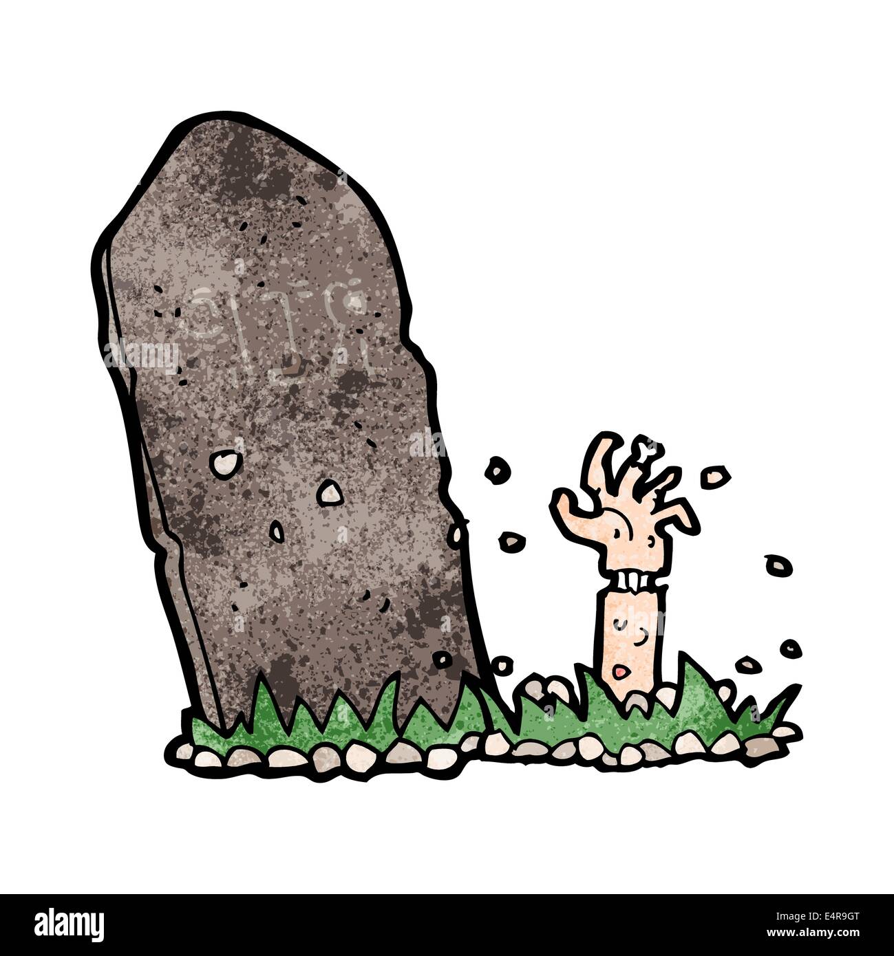 cartoon zombie rising from grave Stock Vector Image & Art - Alamy