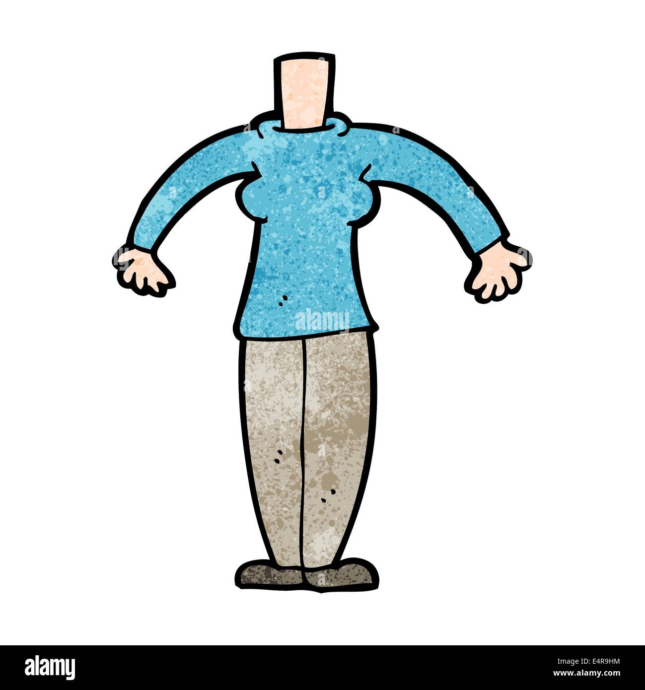 cartoon female body (add photos or mix and match cartoons Stock Vector ...