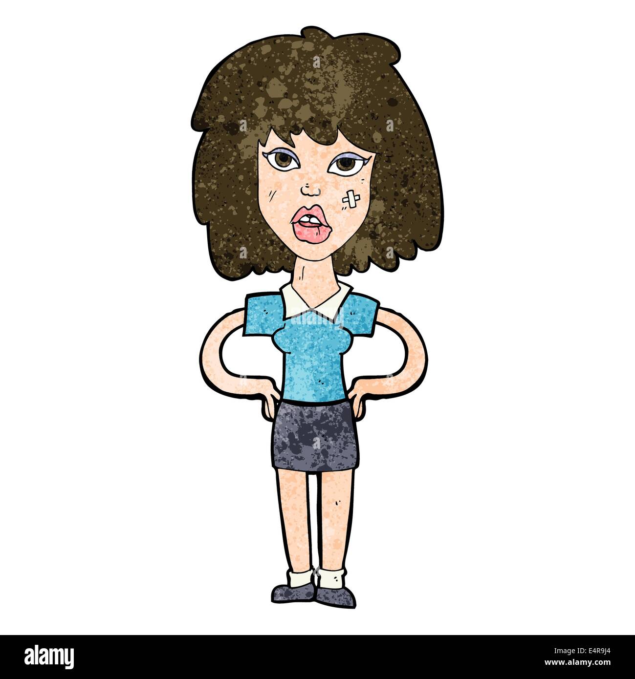 cartoon tough woman Stock Vector Image & Art - Alamy