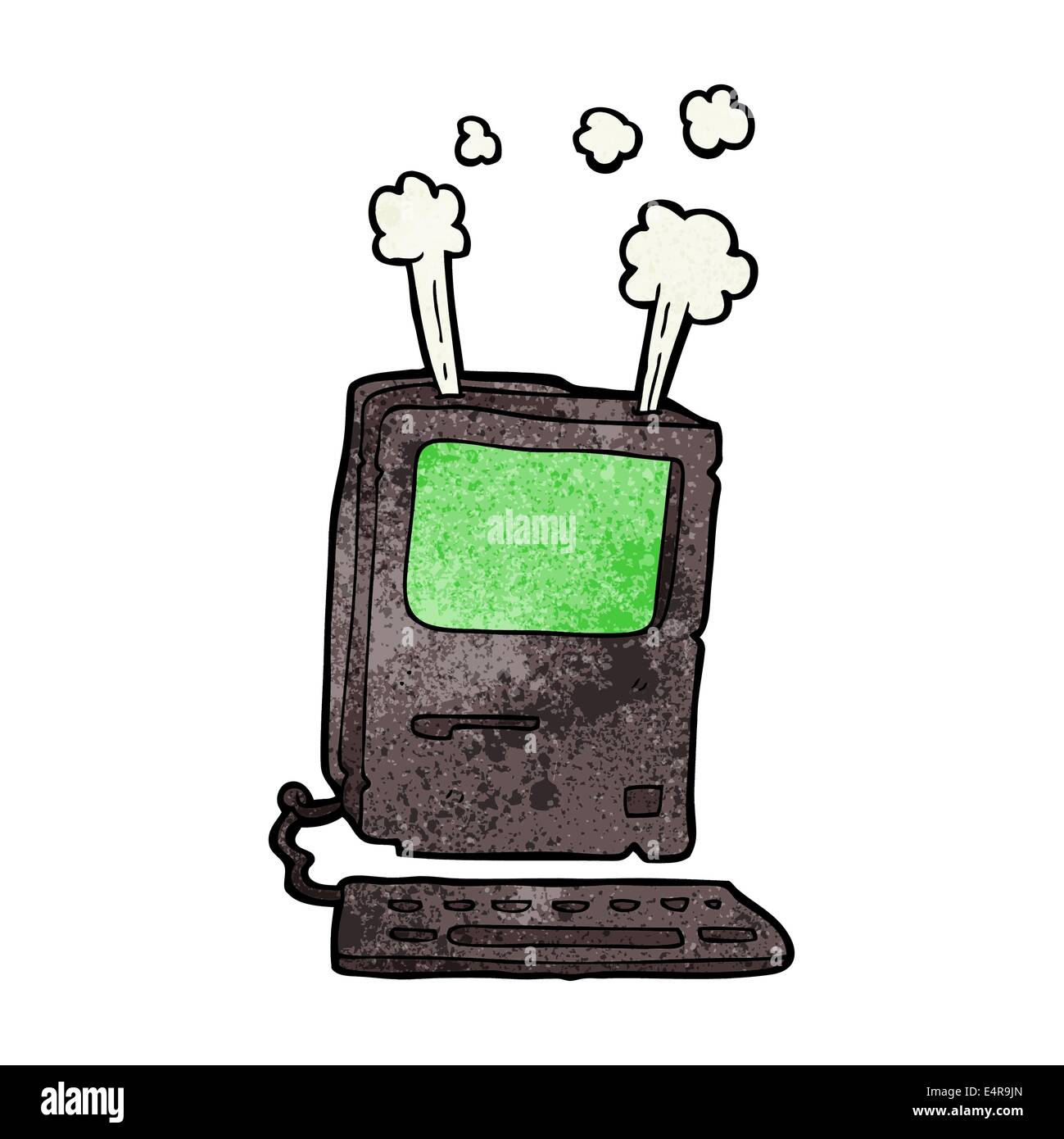 cartoon old computer Stock Vector Image & Art - Alamy