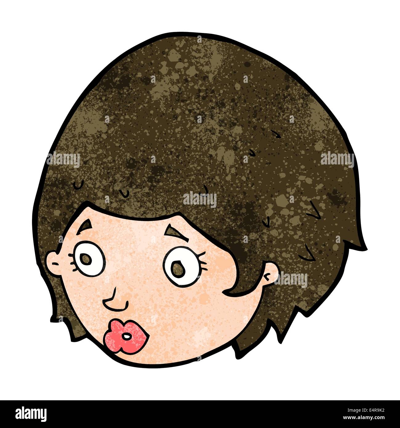 cartoon girl with concerned expression Stock Vector Image & Art - Alamy