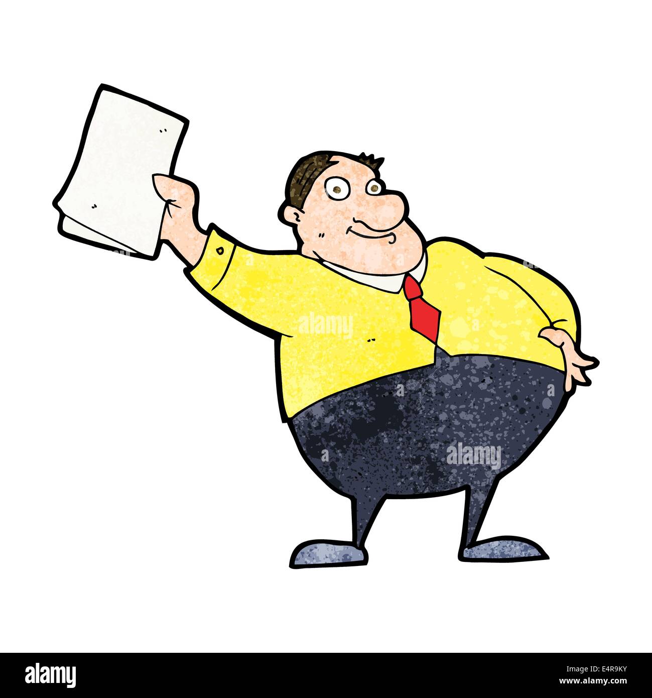 cartoon boss waving papers Stock Vector Image & Art - Alamy