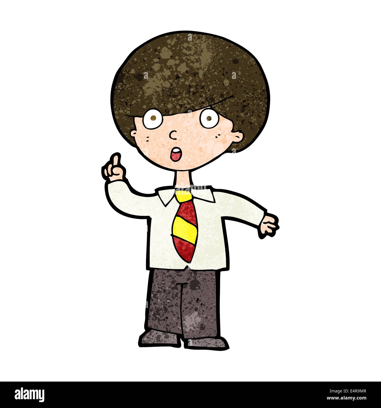 cartoon school boy answering question Stock Vector Image & Art - Alamy