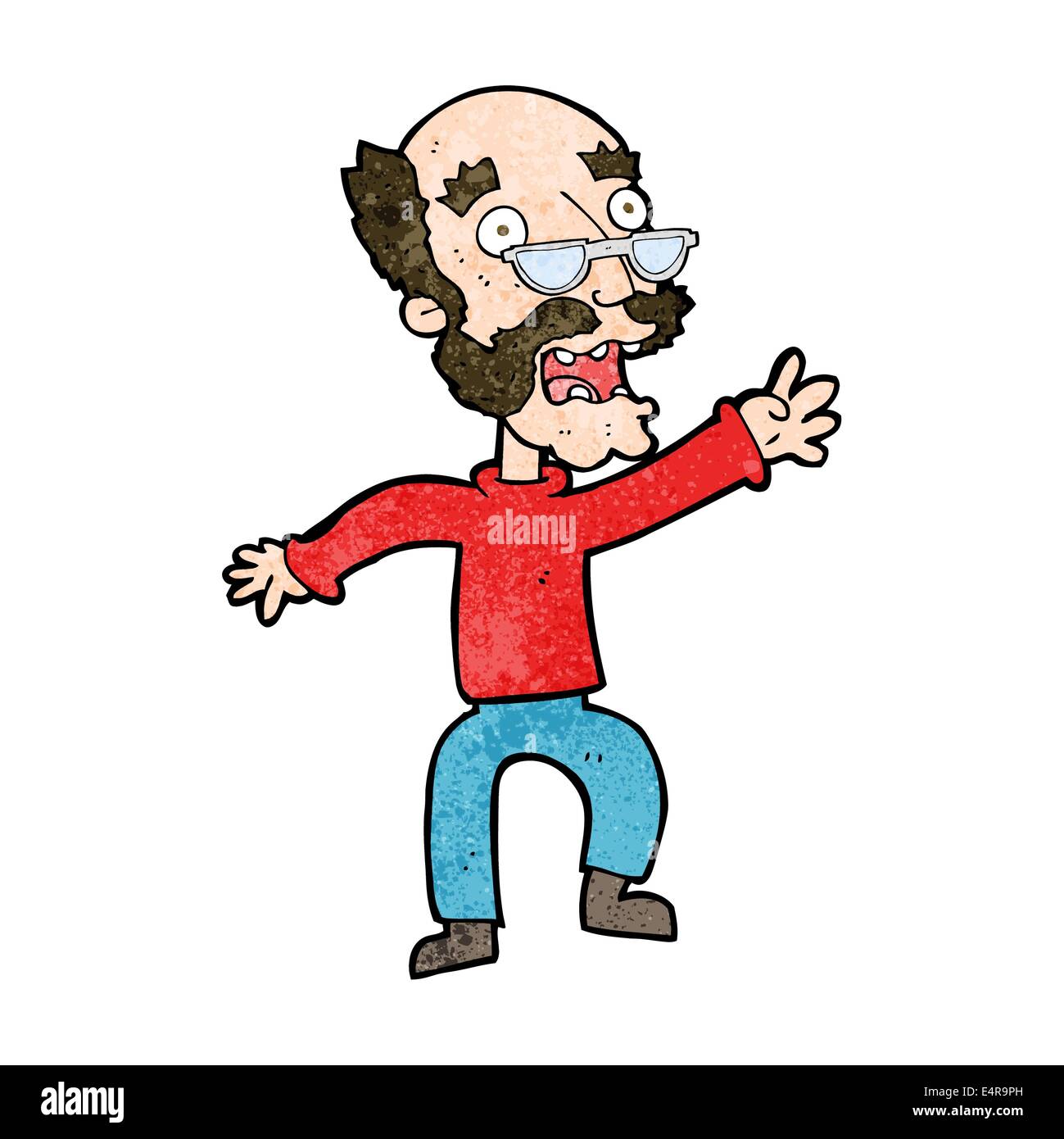 Cartoon panicking old man hi-res stock photography and images - Alamy