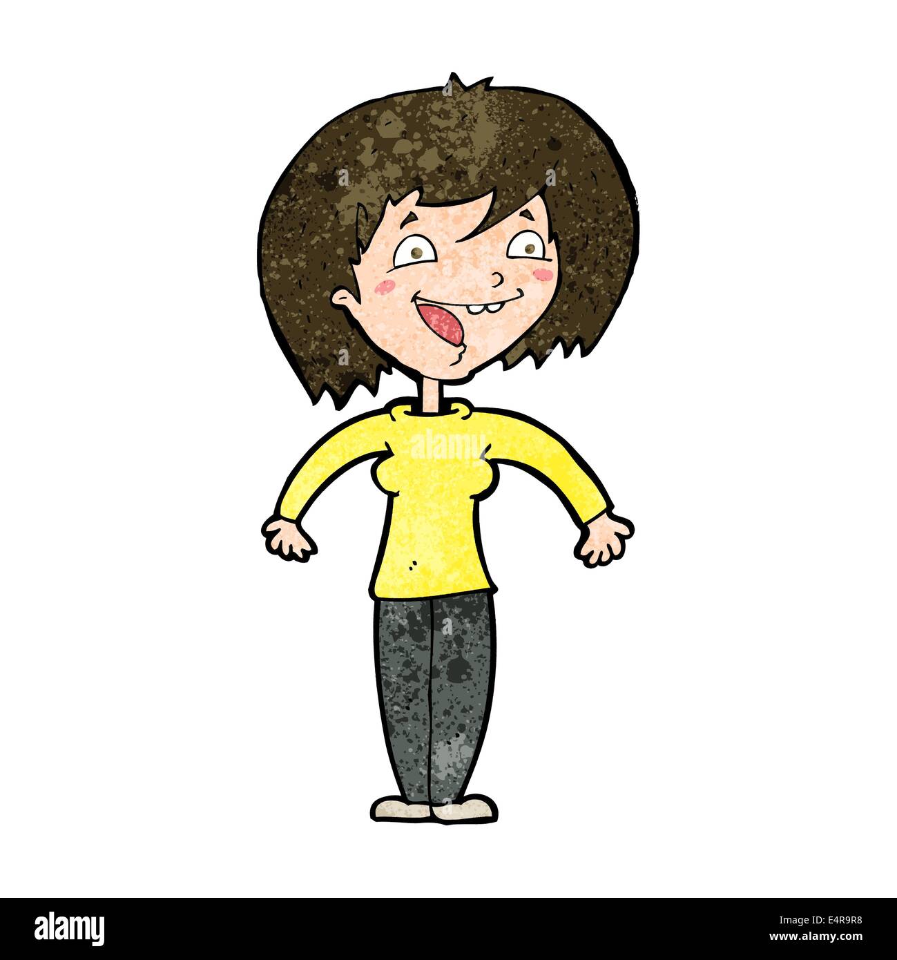 cartoon excited woman Stock Vector Image & Art - Alamy