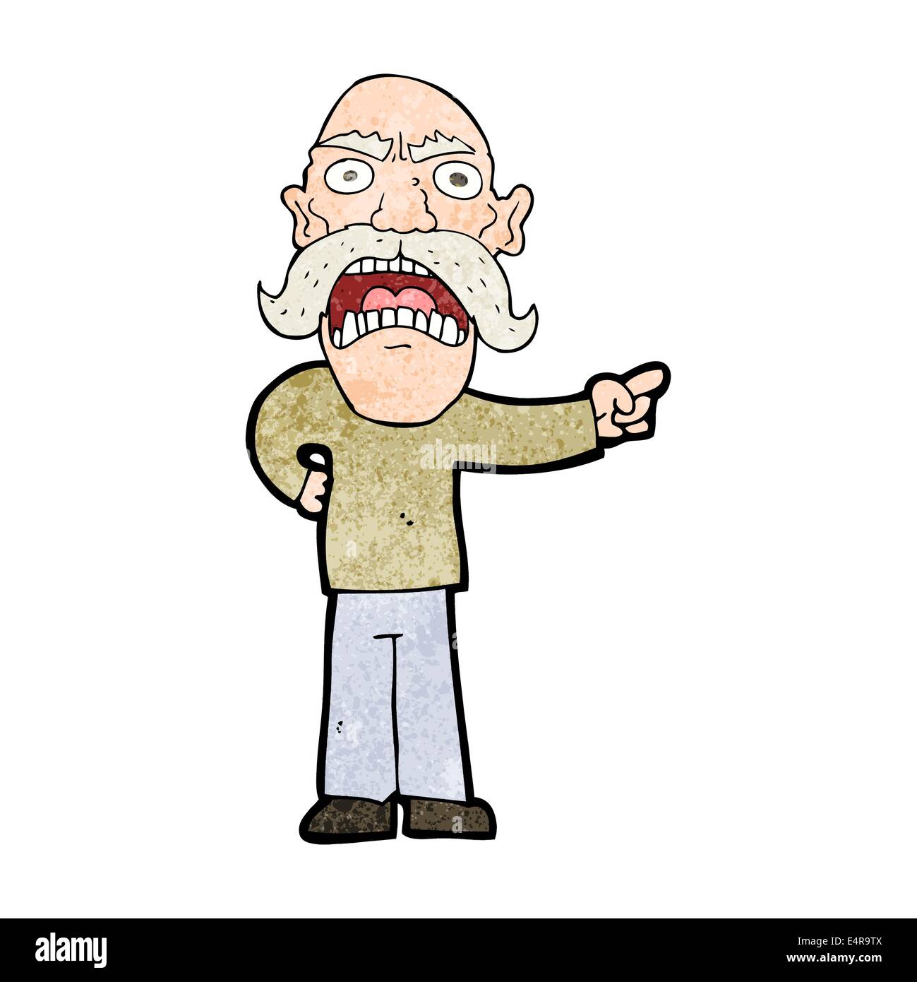 cartoon angry old man Stock Vector Image & Art - Alamy