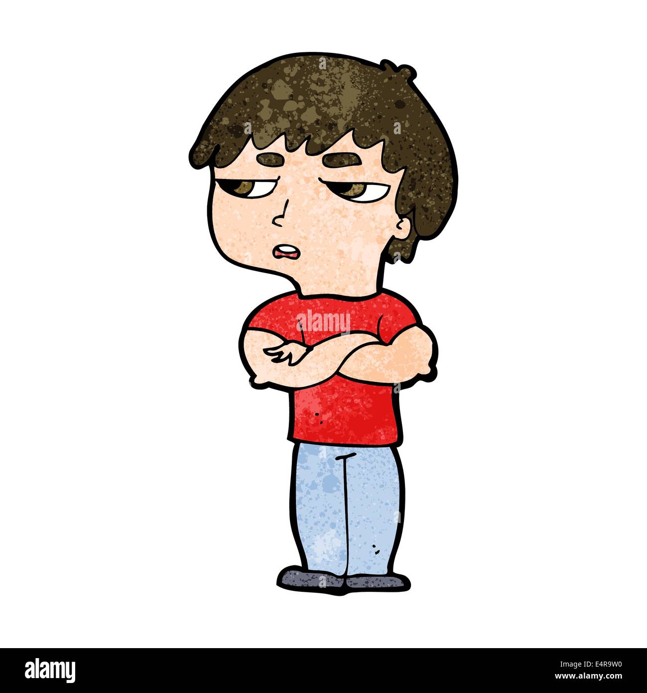 cartoon annoyed boy Stock Vector Image & Art - Alamy