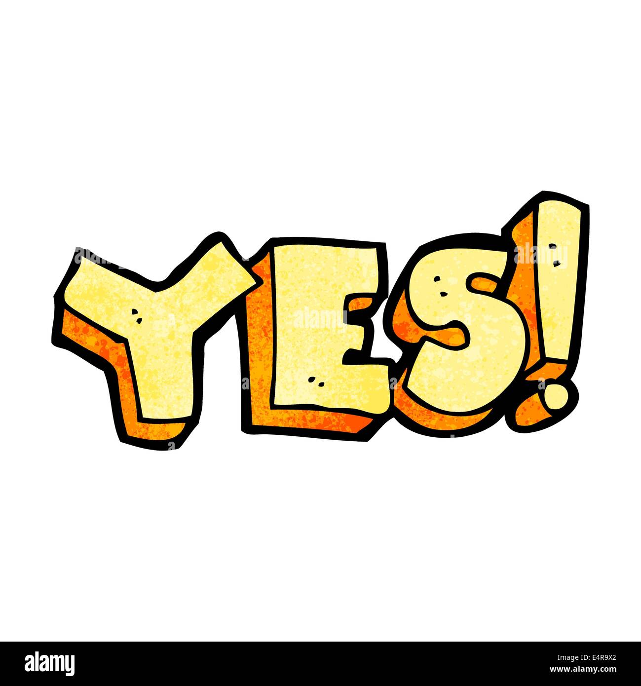 cartoon yes symbol Stock Vector Image & Art - Alamy