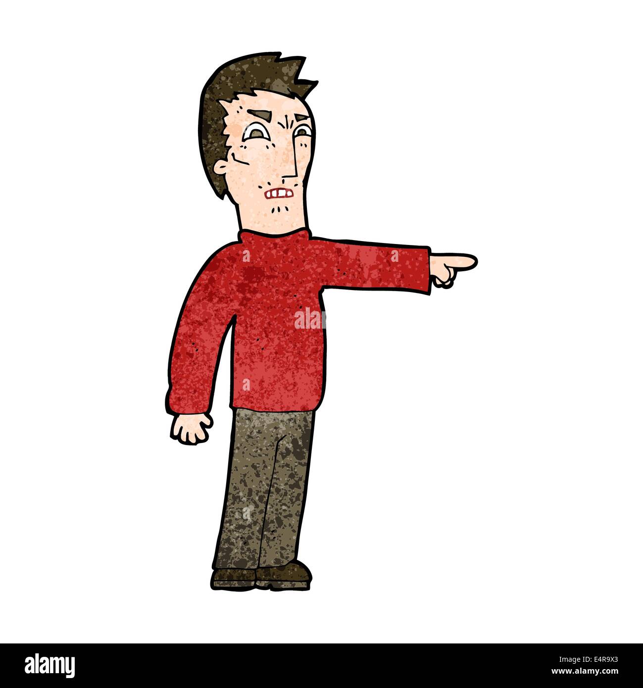 cartoon angry man pointing Stock Vector Image & Art - Alamy