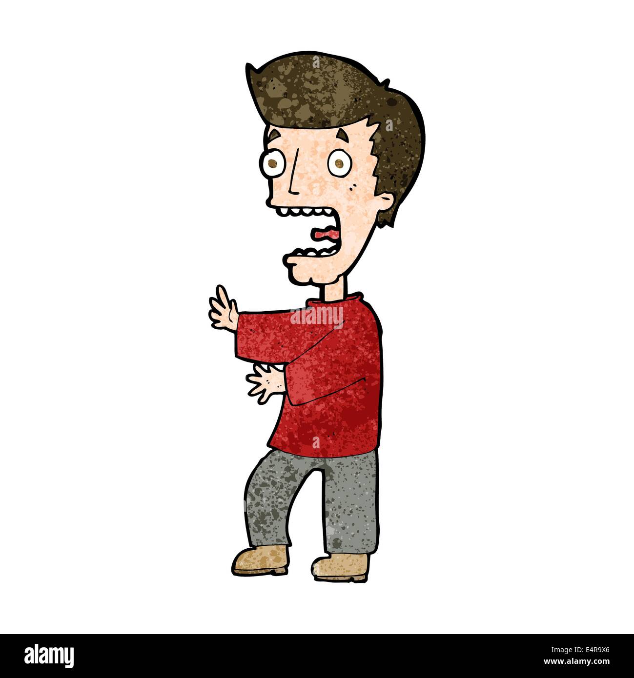 cartoon terrified man Stock Vector Image & Art - Alamy