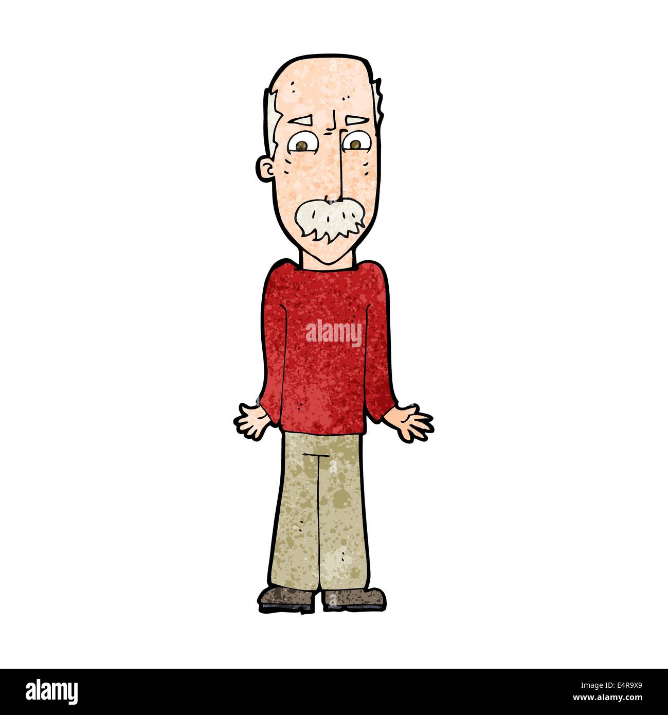 cartoon dad shrugging shoulders Stock Vector Image & Art - Alamy