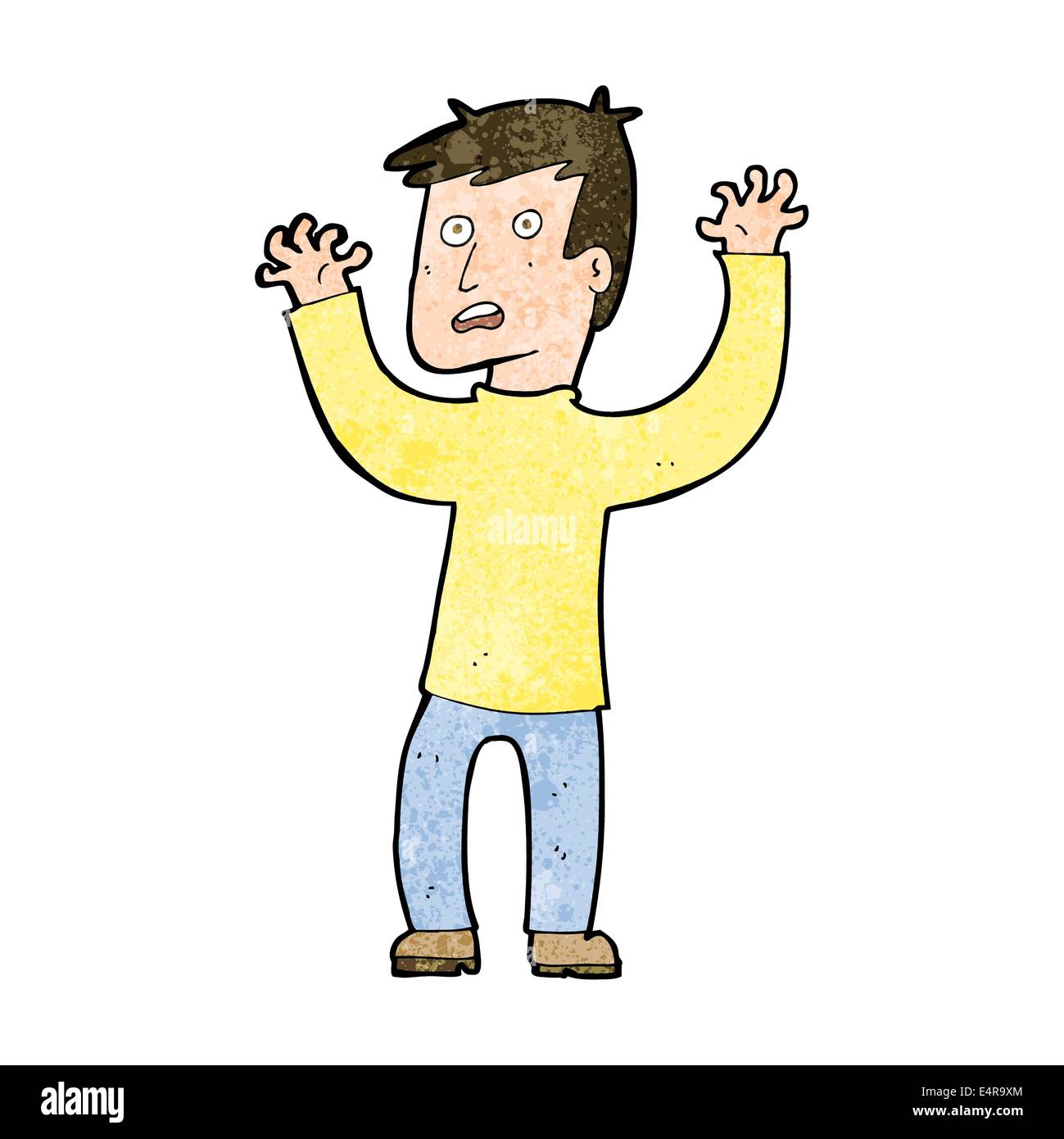 cartoon terrified man Stock Vector Image & Art - Alamy