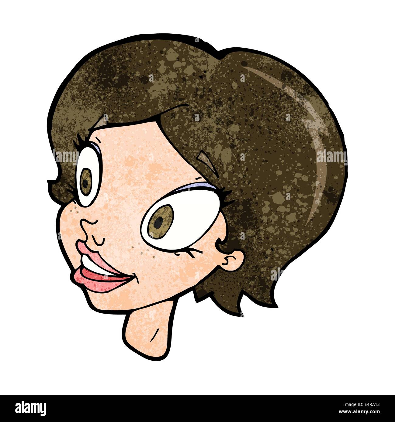 cartoon pretty female face Stock Vector Image & Art - Alamy