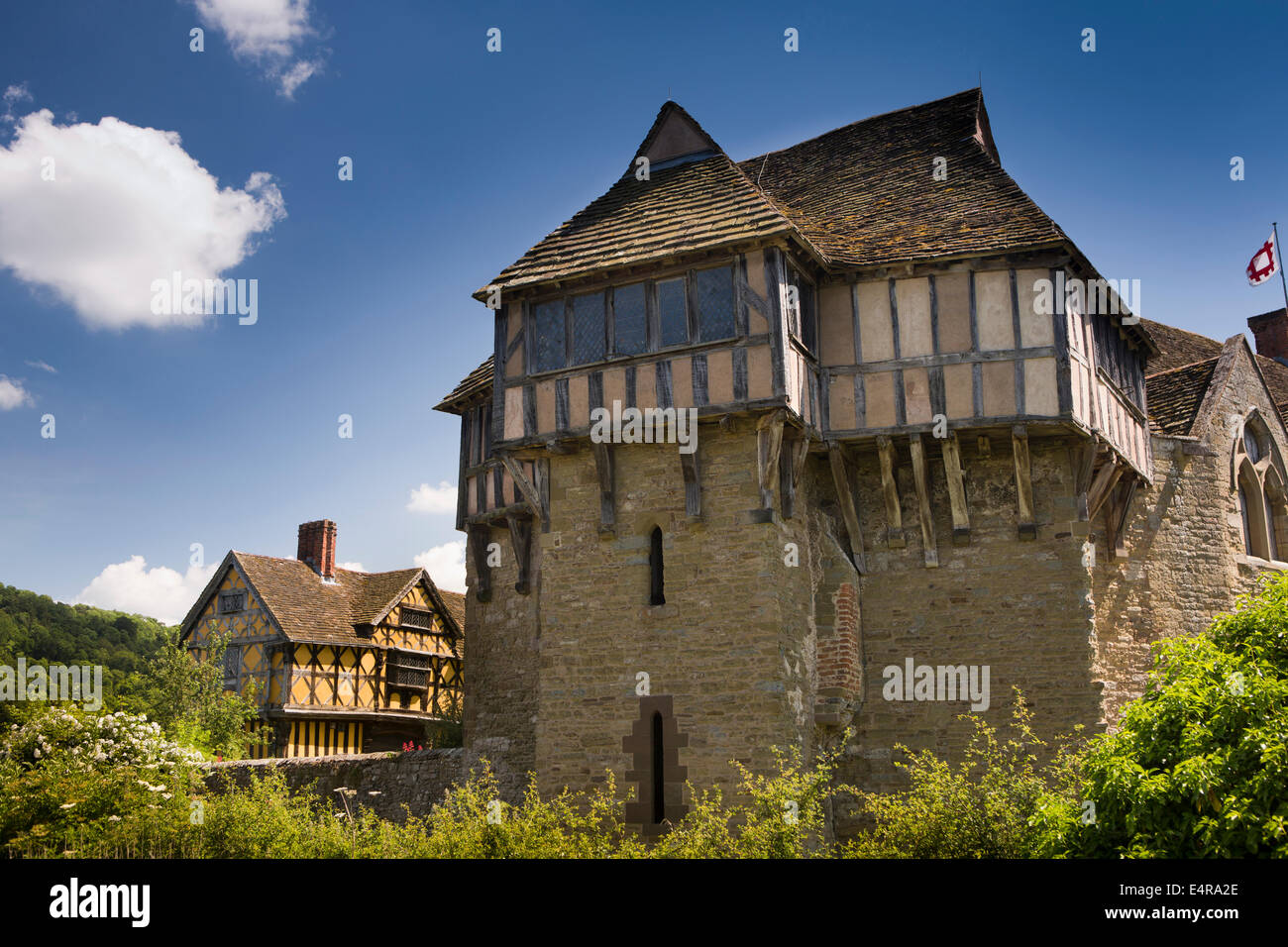 UK, England, Shropshire, Stokesay Castle fortified manor house Stock ...