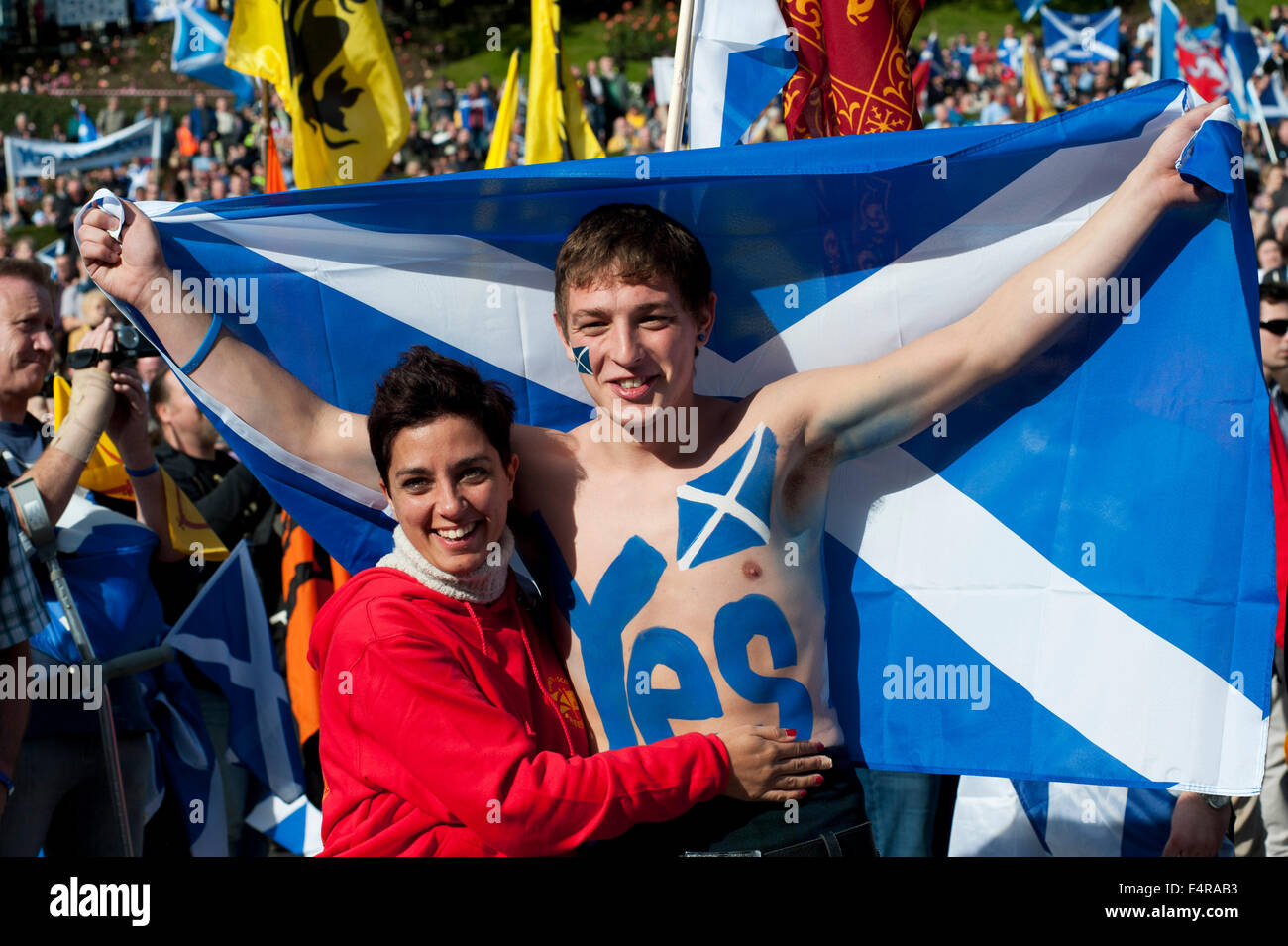 Rally for Independence in Edinburgh, Scotland Stock Photo - Alamy