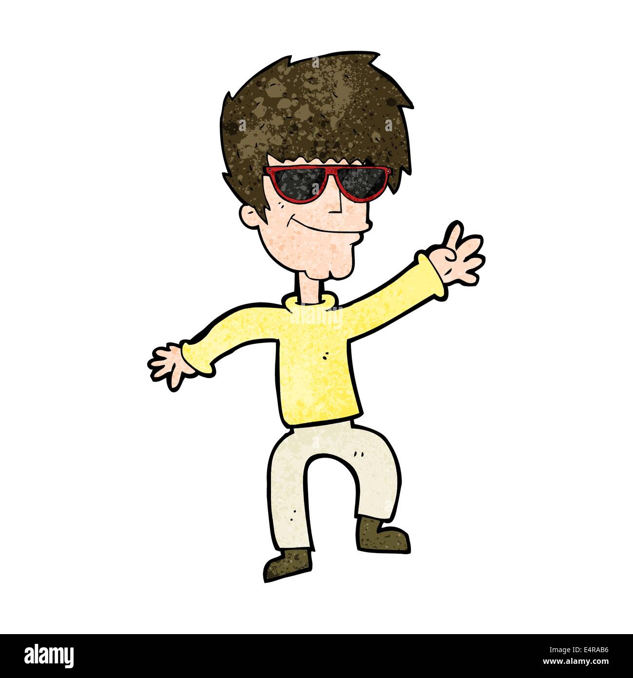 cartoon waving cool guy Stock Vector Image & Art - Alamy