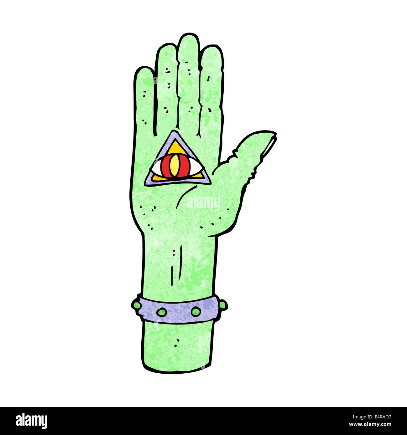cartoon spooky hand symbol Stock Vector Image & Art - Alamy