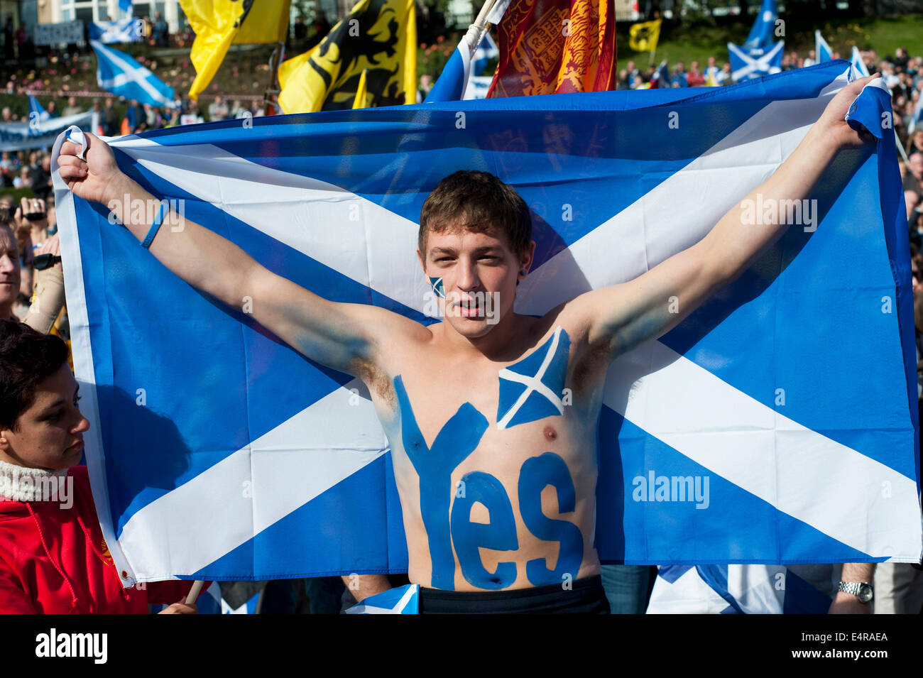Rally for Independence in Edinburgh, Scotland Stock Photo - Alamy