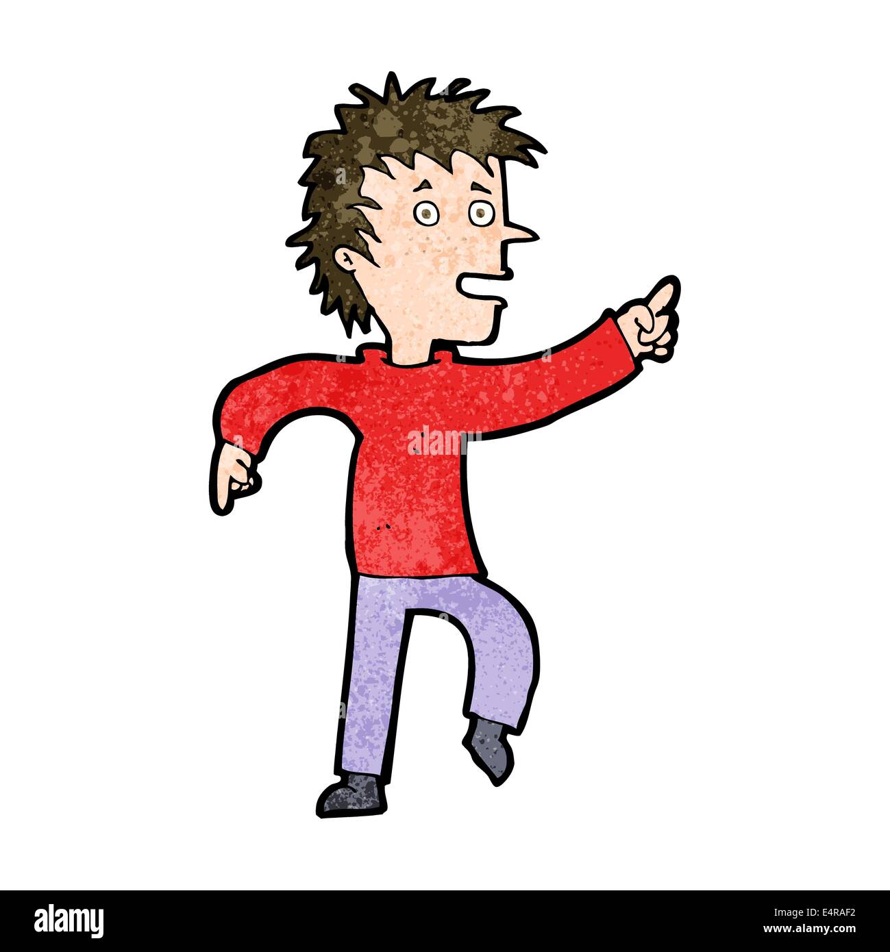 cartoon happy man pointing Stock Vector Image & Art - Alamy