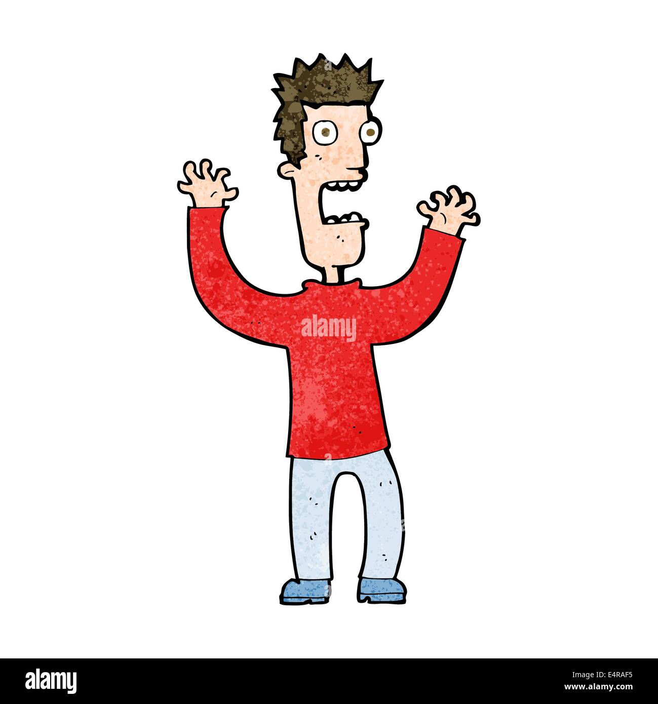 cartoon terrified man Stock Vector Image & Art - Alamy