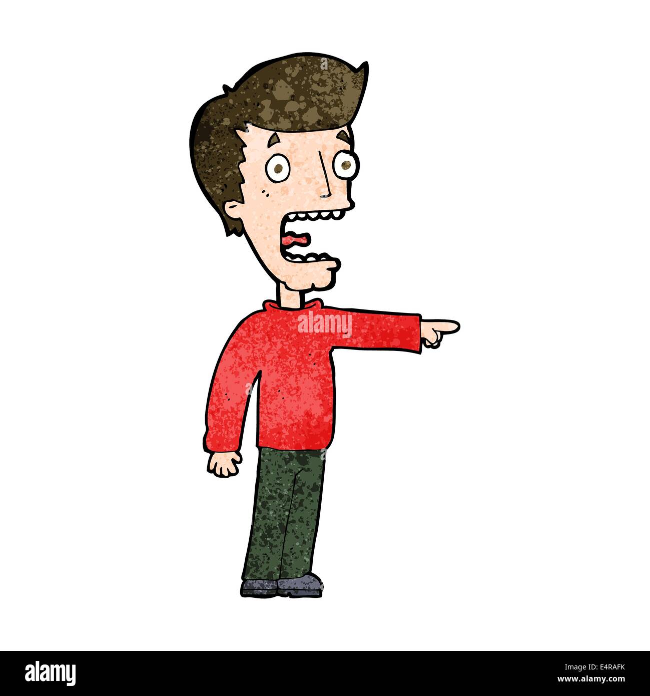 Cartoon terrified man pointing hi-res stock photography and images - Alamy