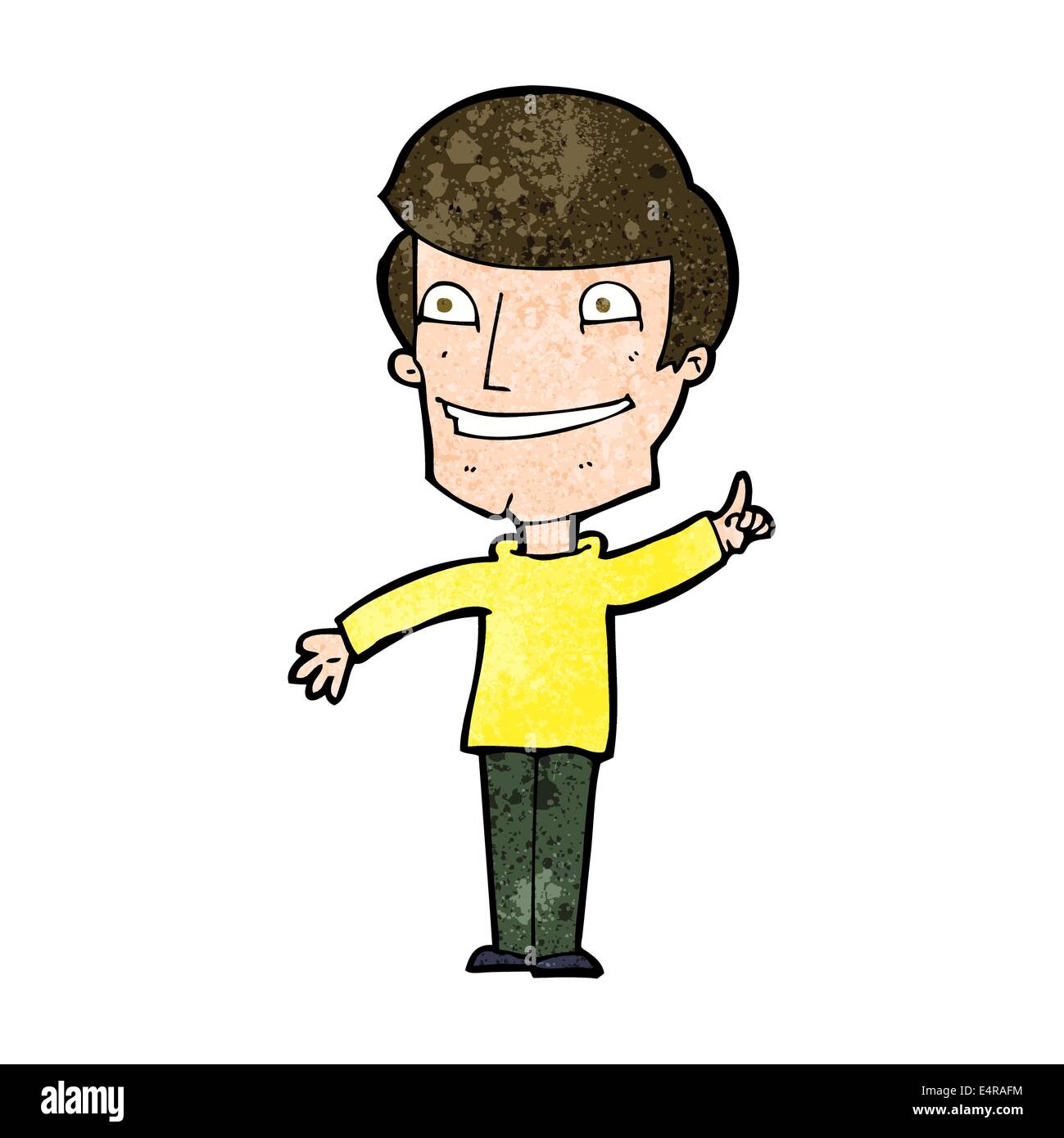 cartoon grinning man with idea Stock Vector Image & Art - Alamy