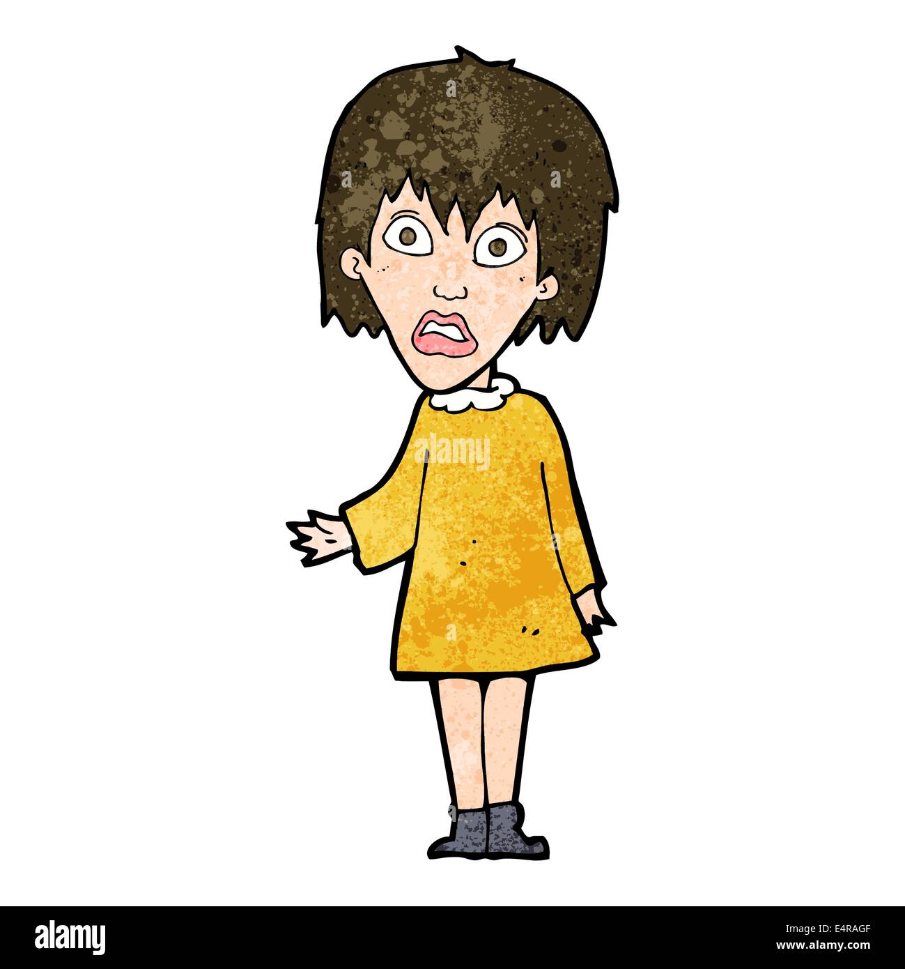 cartoon shocked woman Stock Vector Image & Art - Alamy