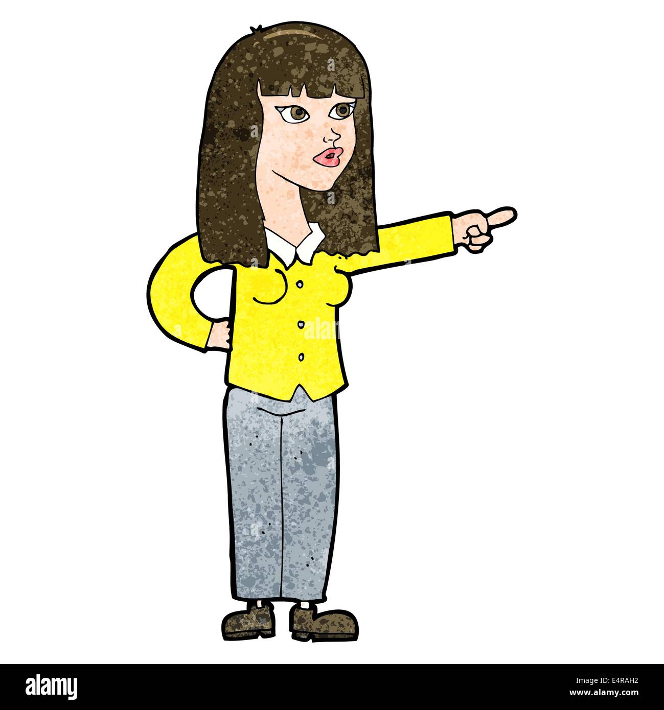 cartoon pretty woman pointing Stock Vector Image & Art - Alamy