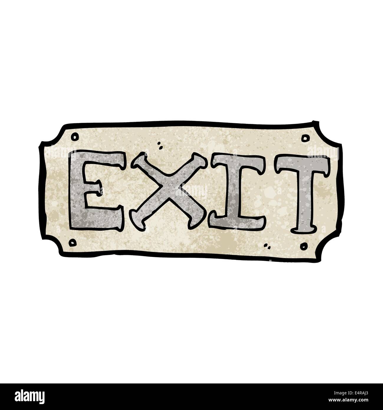 cartoon exit sign Stock Vector Image & Art - Alamy